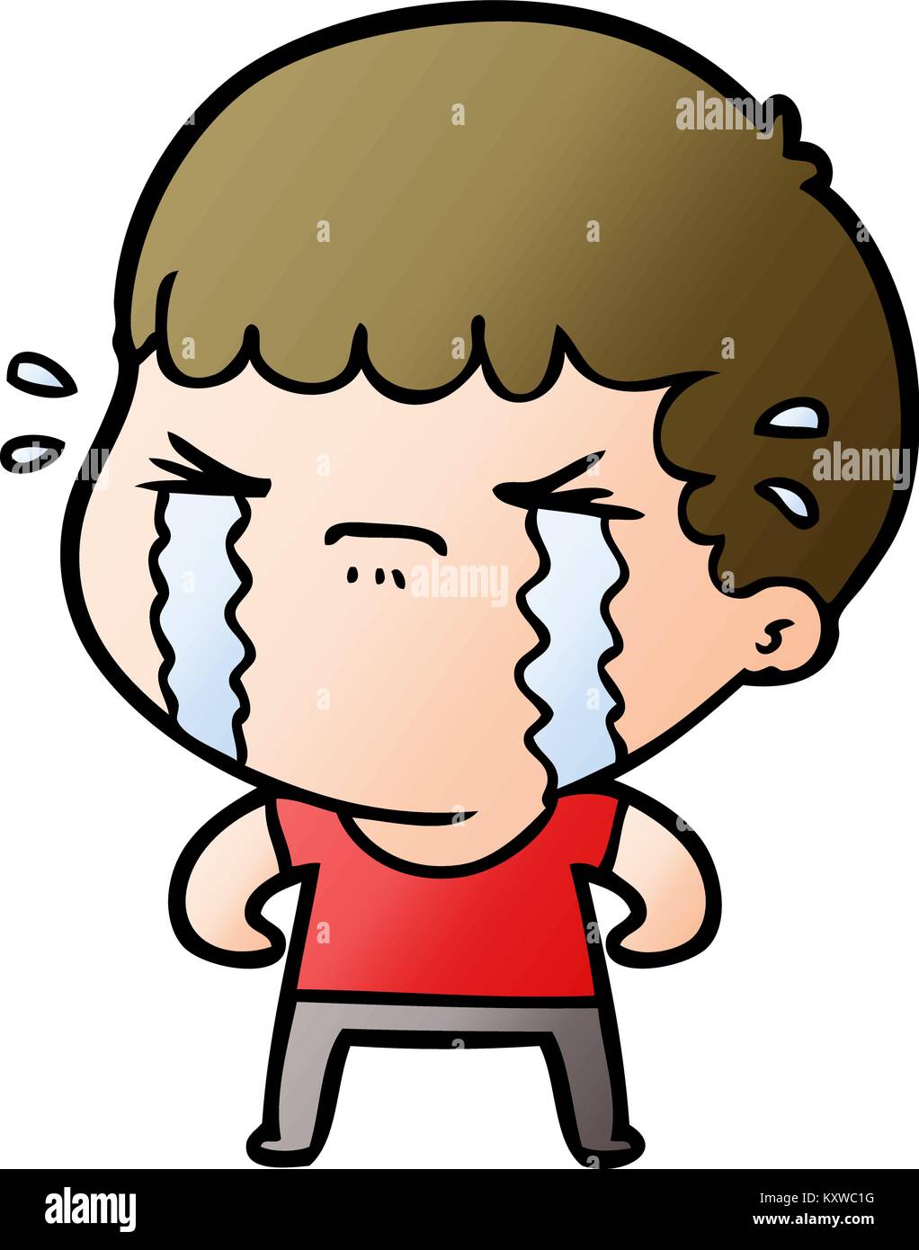 cartoon man crying Stock Vector Image & Art - Alamy