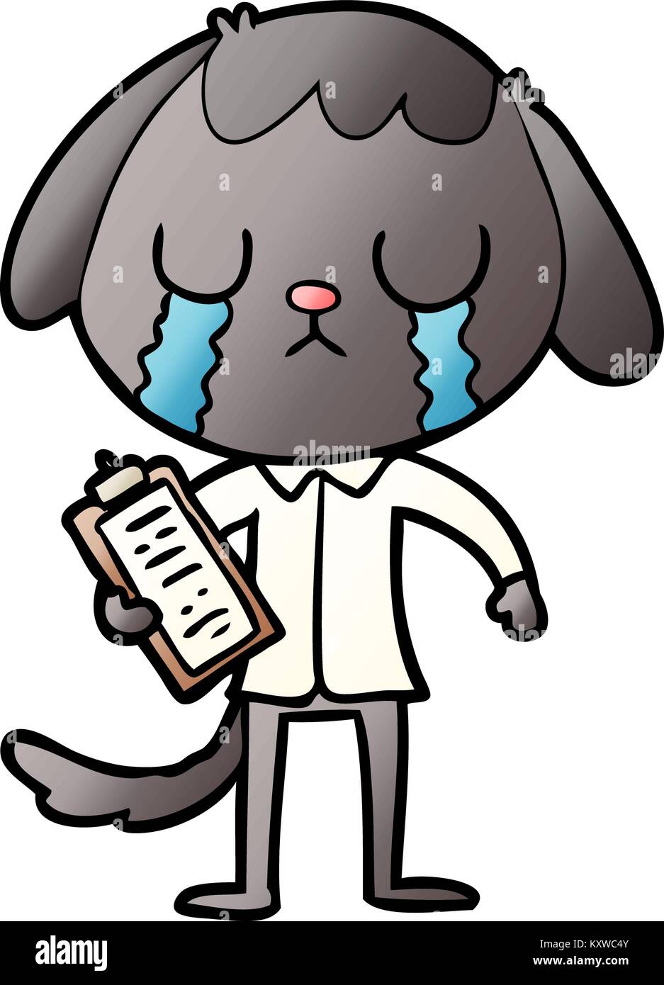 cute cartoon dog crying Stock Vector Image & Art - Alamy
