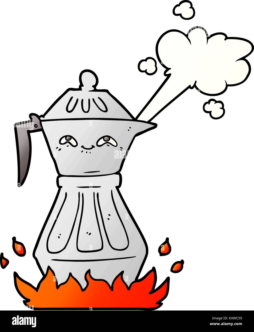 cartoon coffee pot Stock Vector Image & Art - Alamy