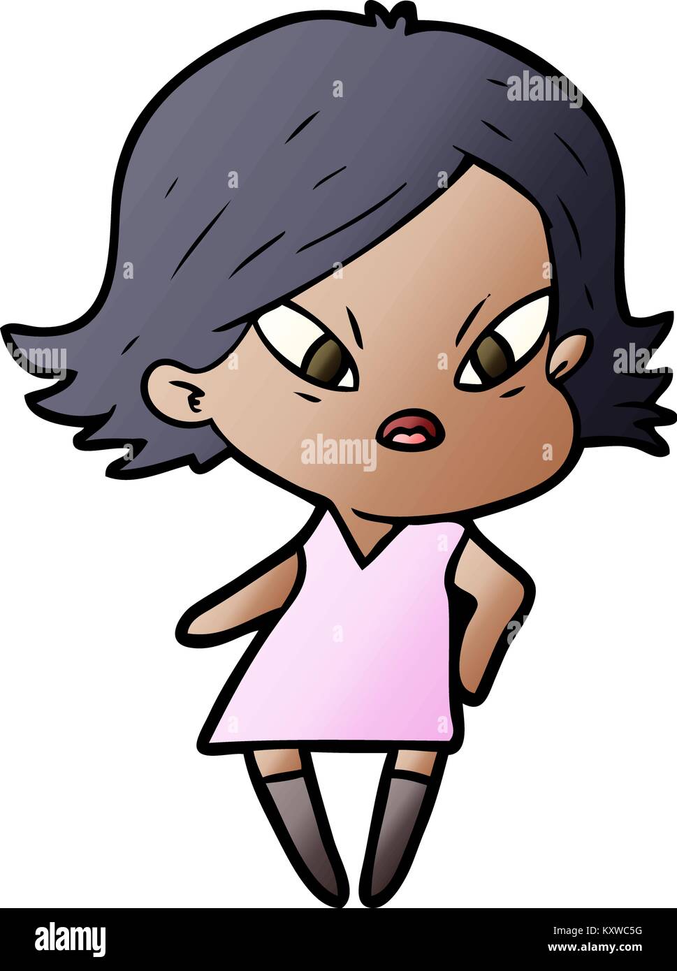 cartoon stressed woman Stock Vector Image & Art - Alamy