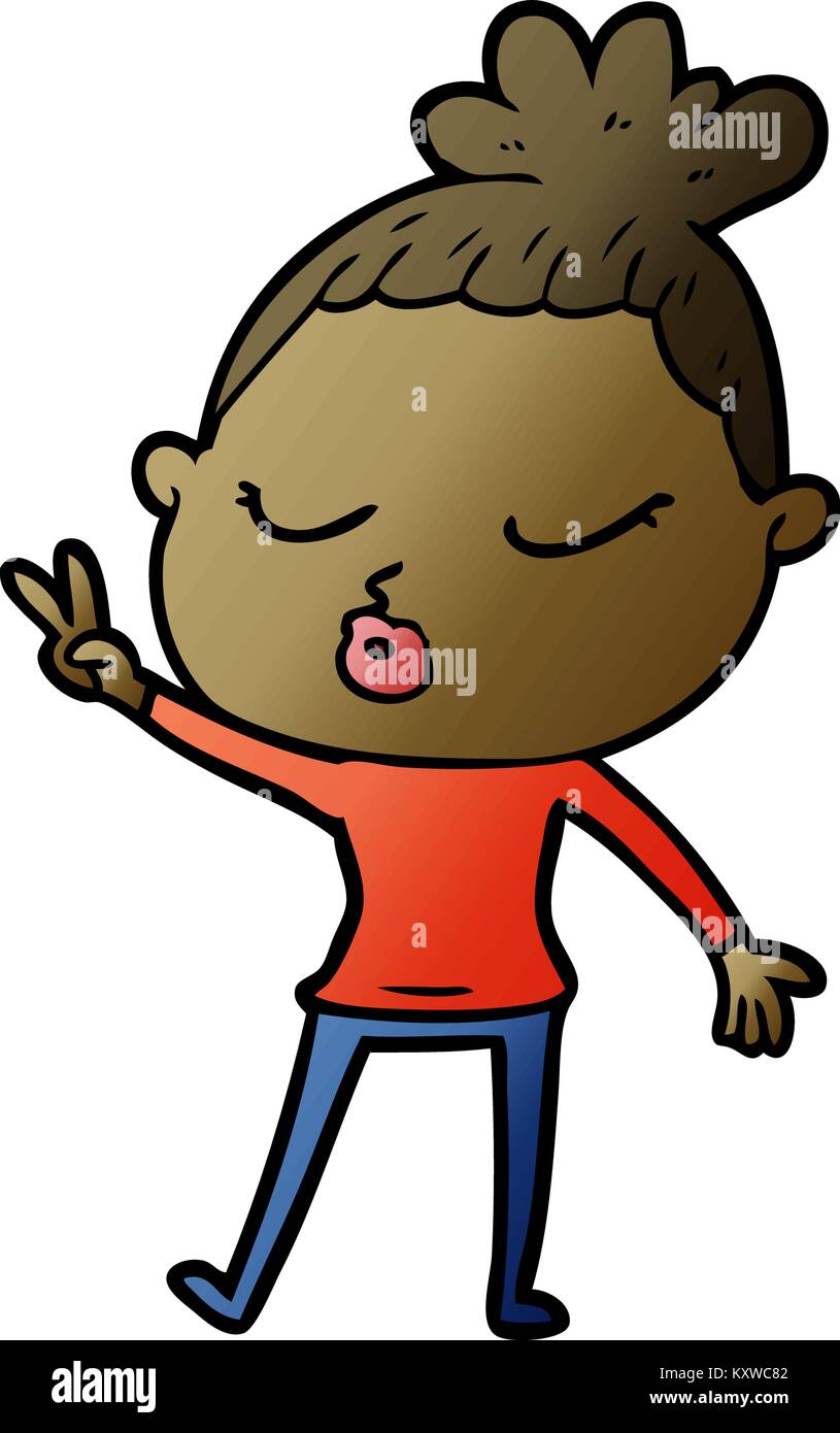 cartoon calm woman Stock Vector Image & Art - Alamy