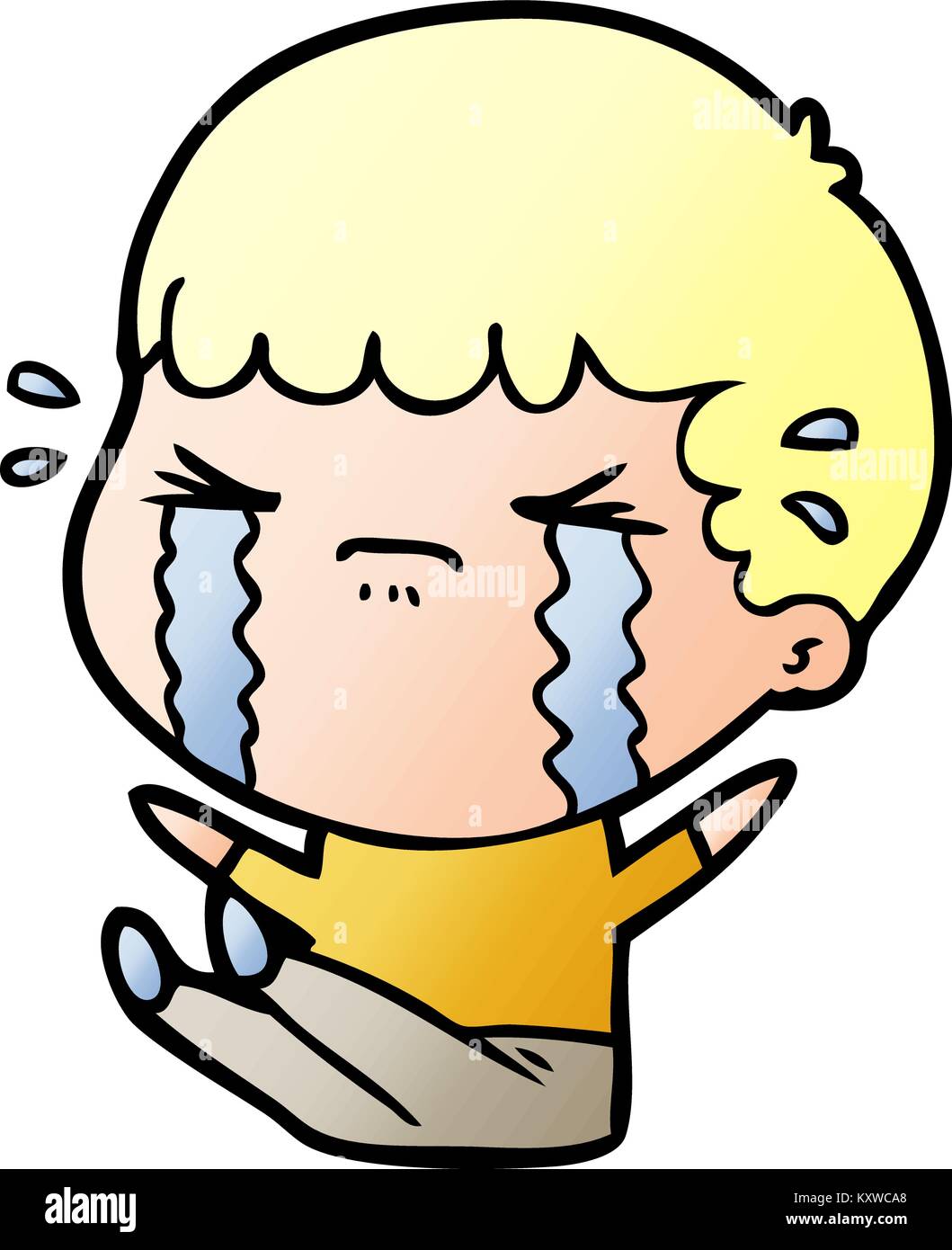 cartoon man crying Stock Vector Image & Art - Alamy