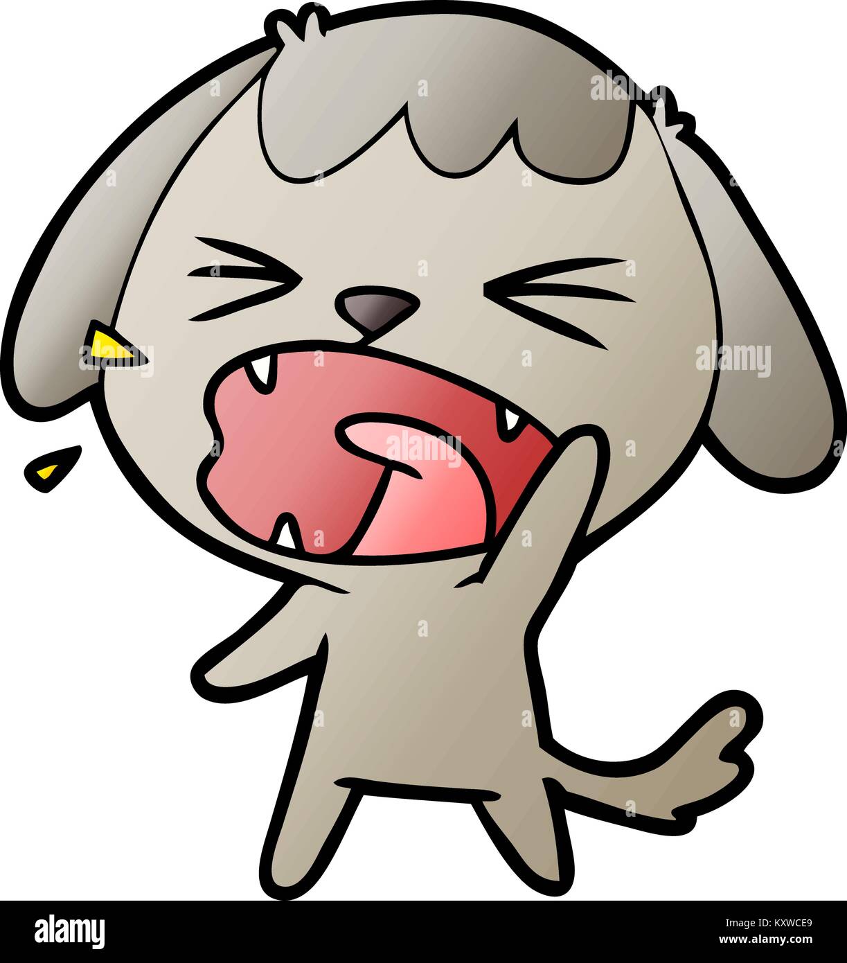 cute cartoon dog barking Stock Vector Image & Art - Alamy