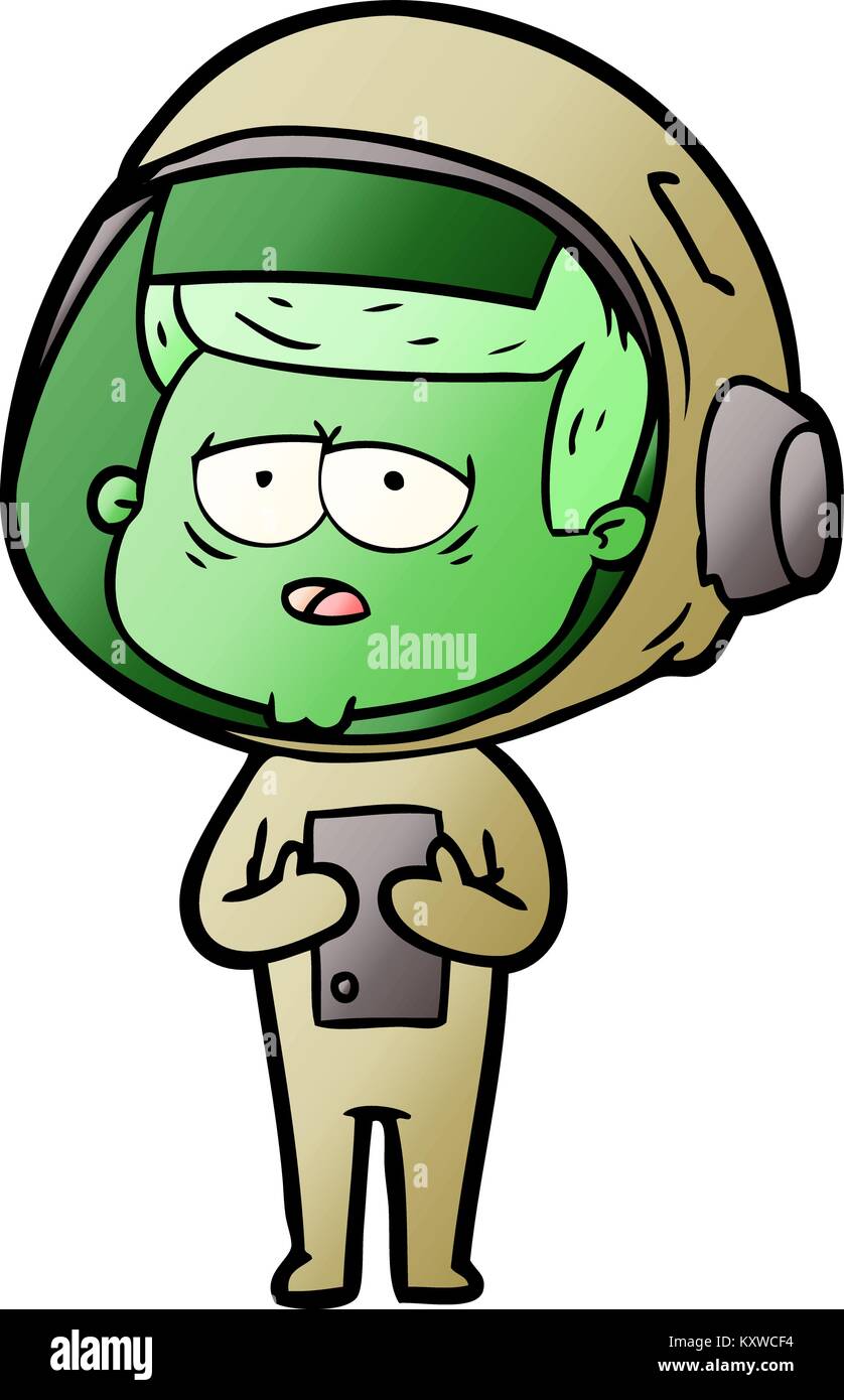 cartoon tired astronaut Stock Vector Image & Art - Alamy