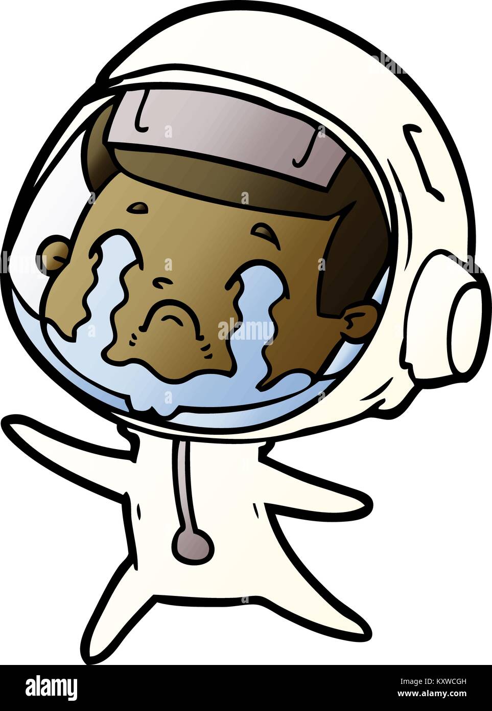 cartoon crying astronaut Stock Vector Image & Art - Alamy