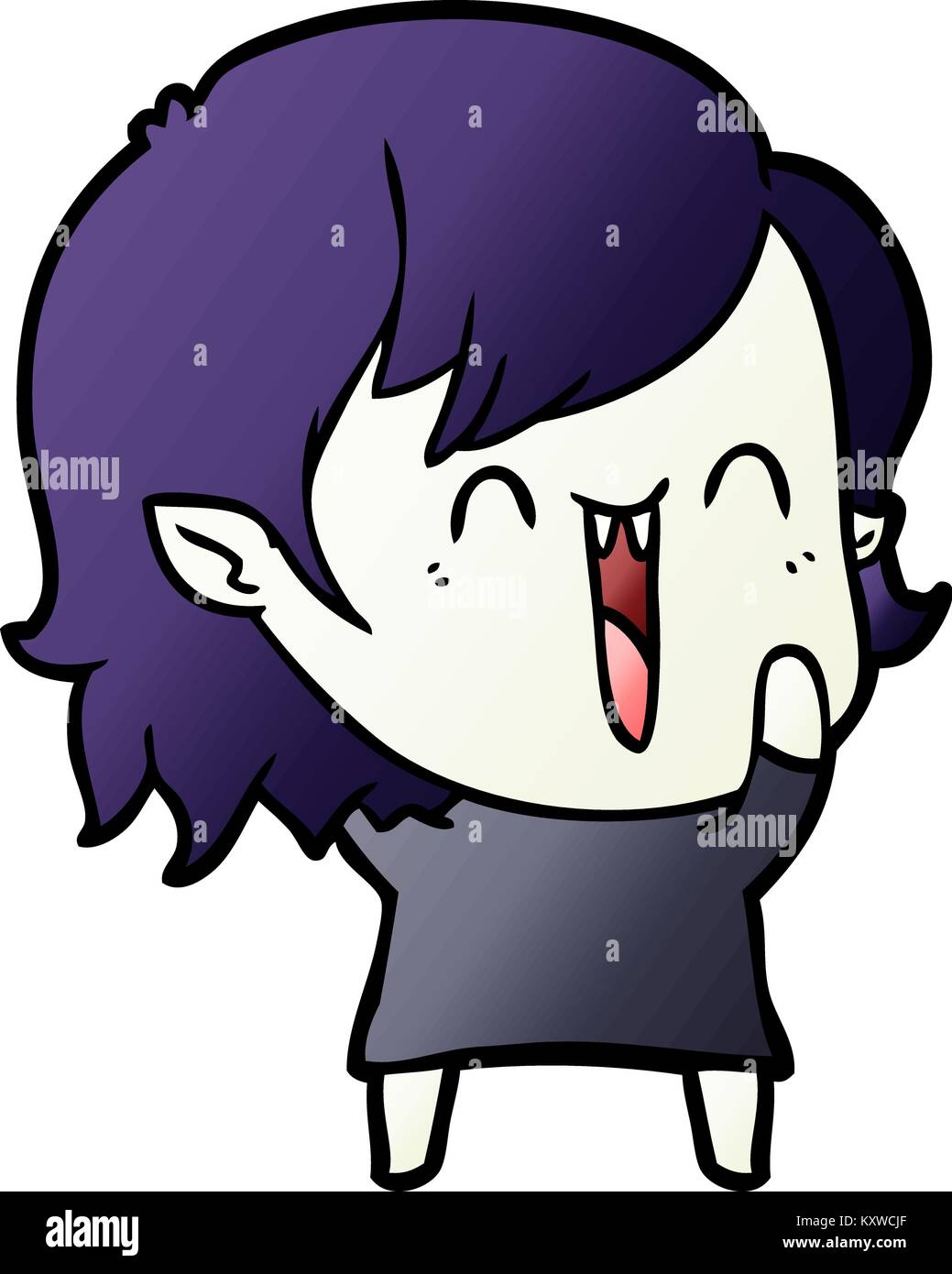 cute cartoon happy vampire girl Stock Vector Image & Art - Alamy