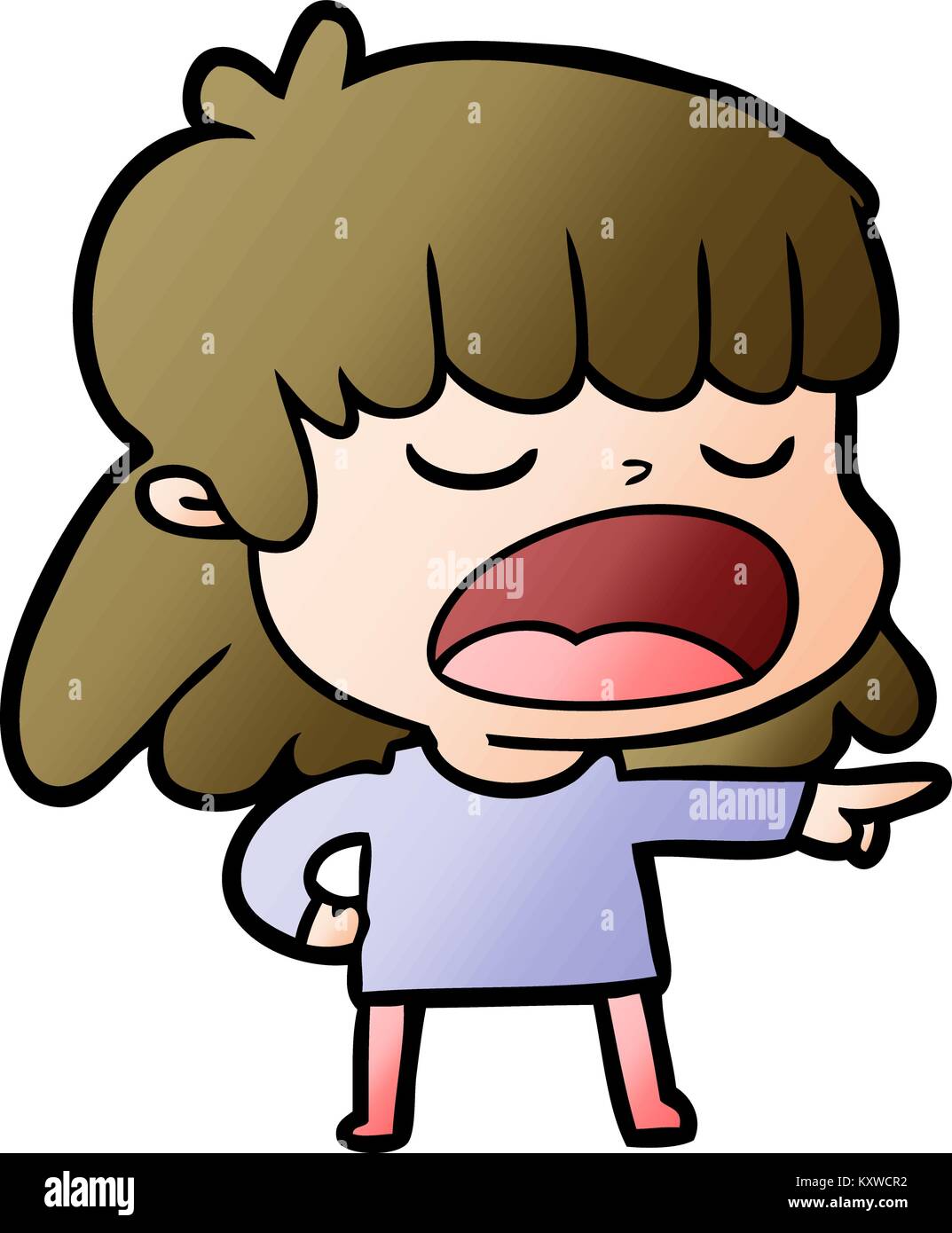 cartoon woman talking loudly Stock Vector Image & Art - Alamy