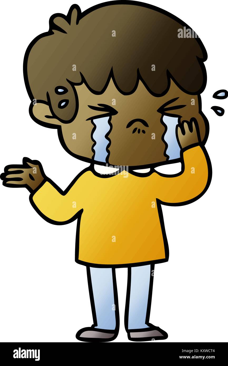 cartoon boy crying Stock Vector Image & Art - Alamy
