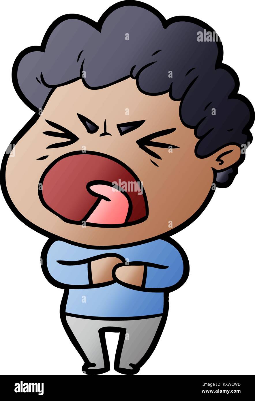 cartoon furious man Stock Vector Image & Art - Alamy