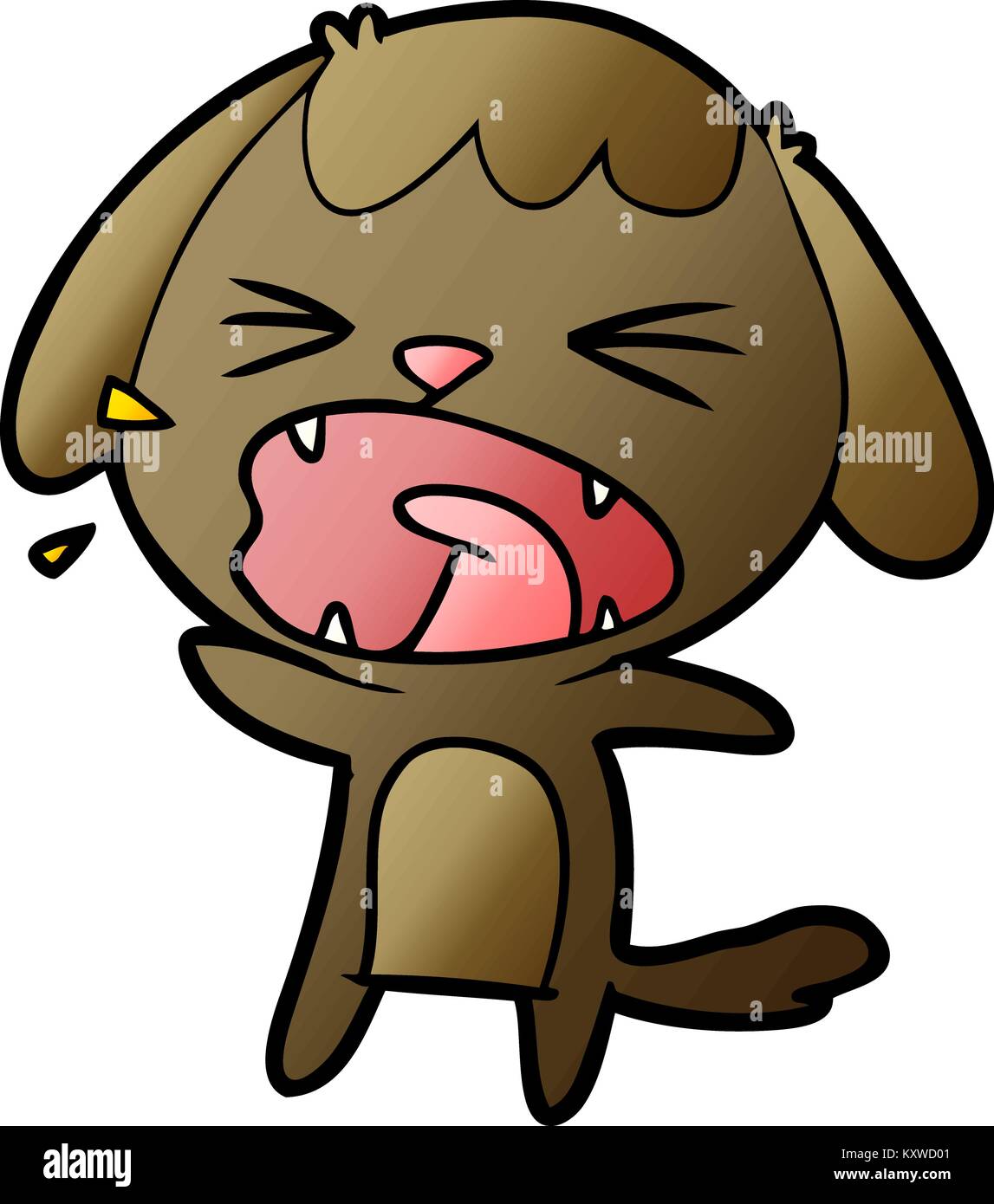 cute cartoon dog barking Stock Vector Image & Art - Alamy
