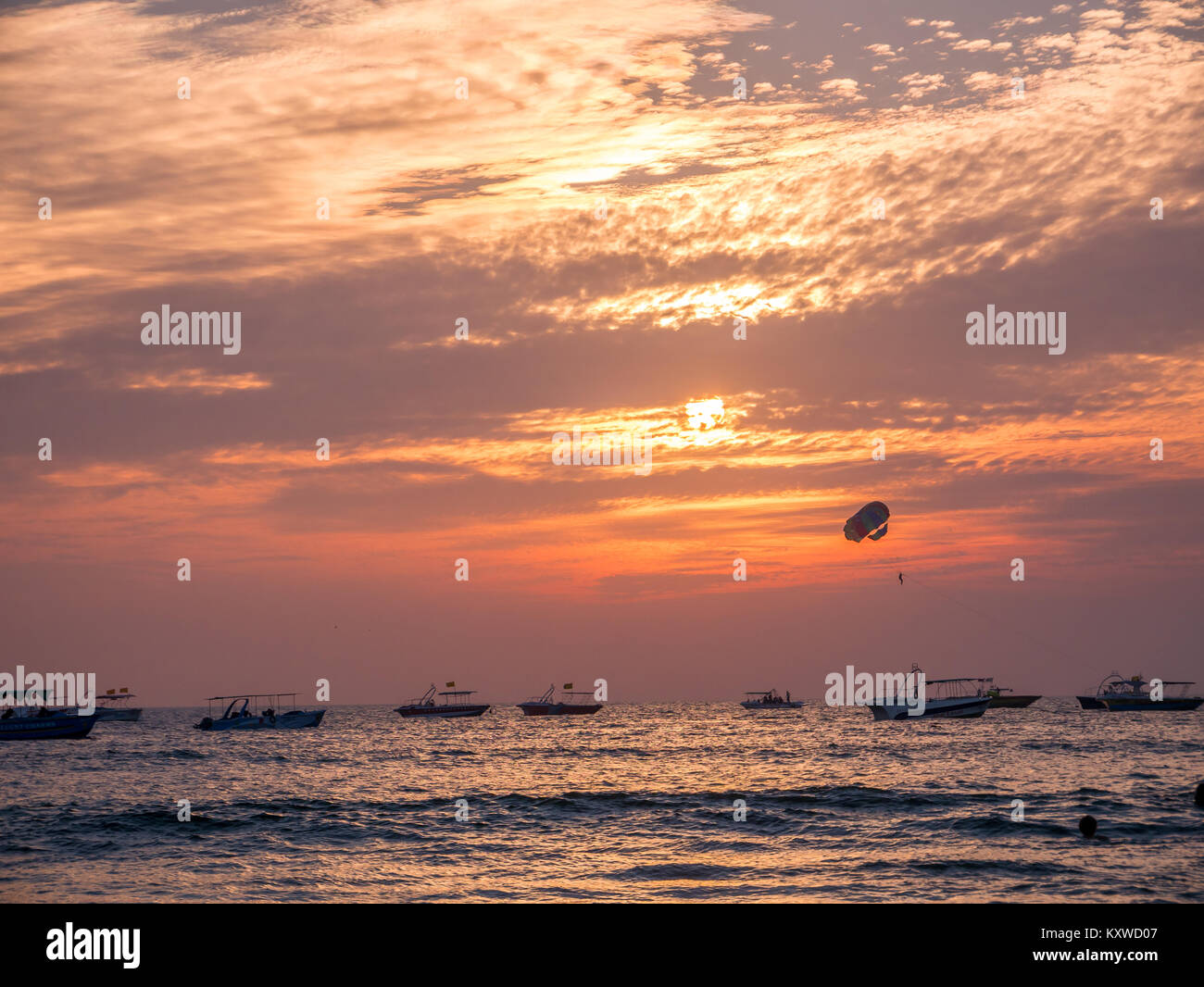 Goa Seascape. Beautiful Sunset at North Goa, India Stock Photo - Alamy