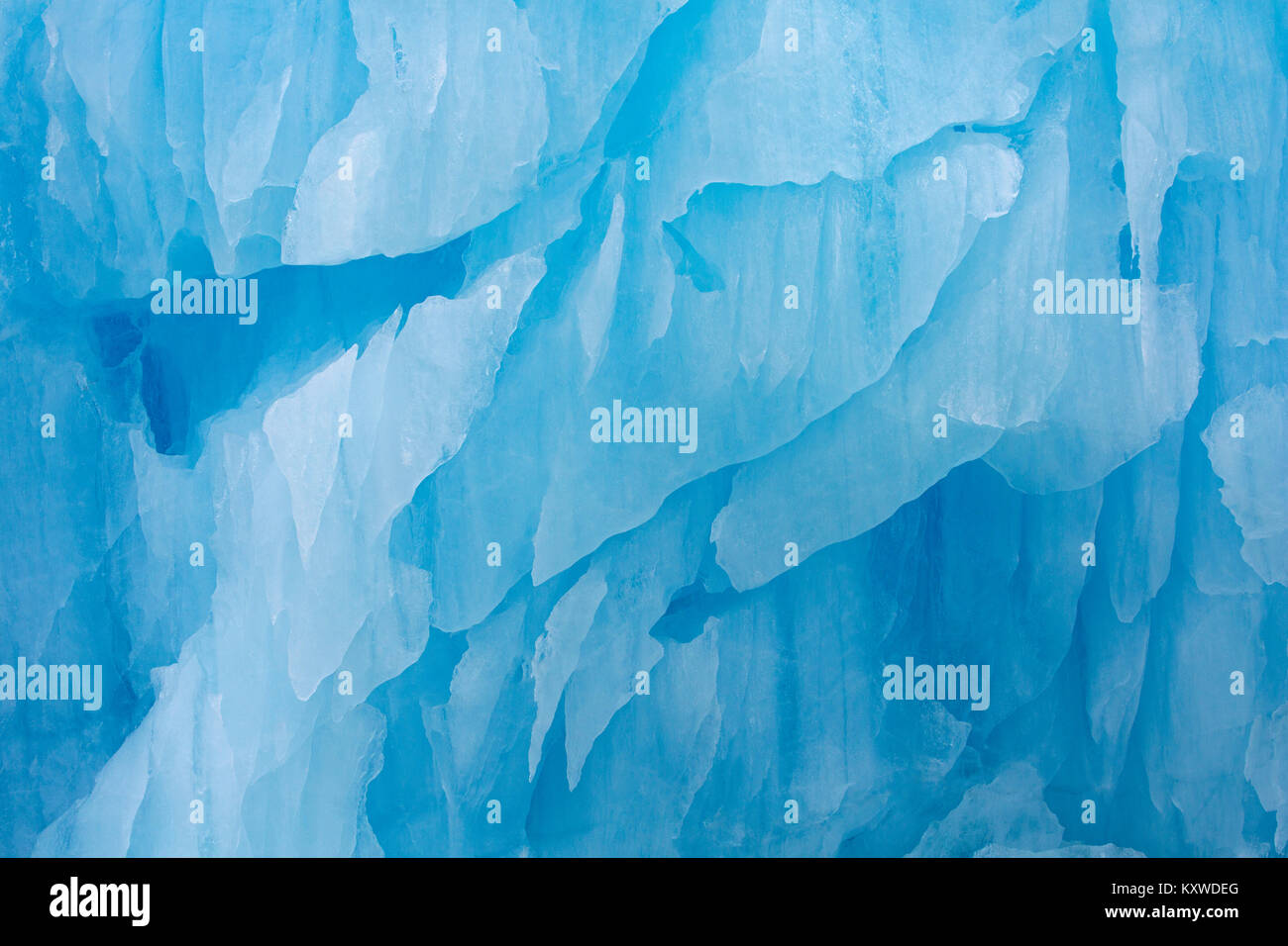 Ice structure of melting iceberg in the Arctic Ocean, Svalbard ...