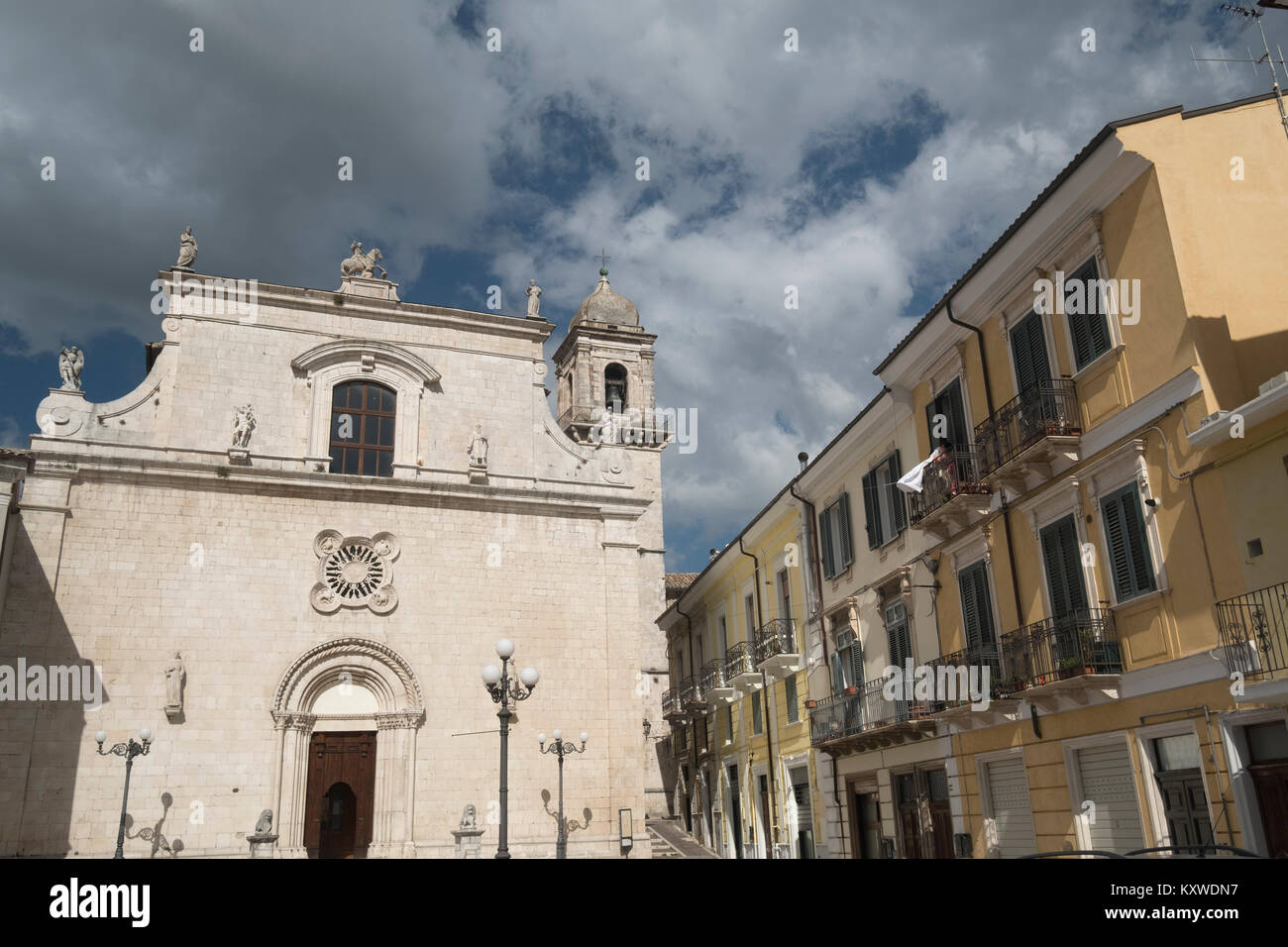 Popoli (L'Aquila, Abruzzi, Italy): historic buildings in Piazza della ...