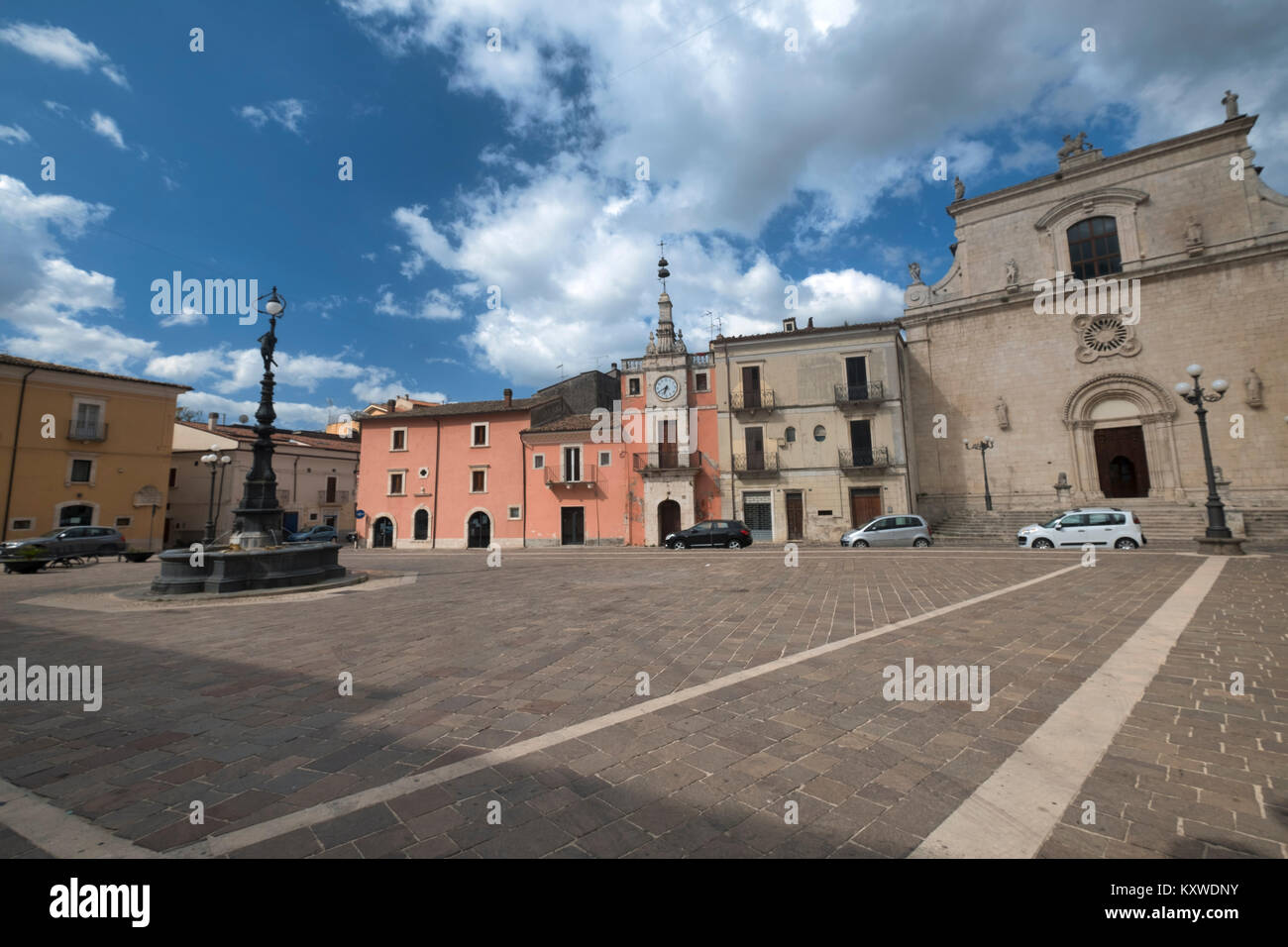 Popoli (L'Aquila, Abruzzi, Italy): historic buildings in Piazza della ...