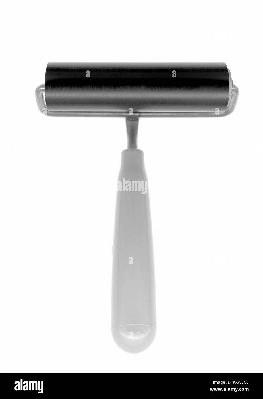 Rubber roller on white background Stock Photo - Alamy