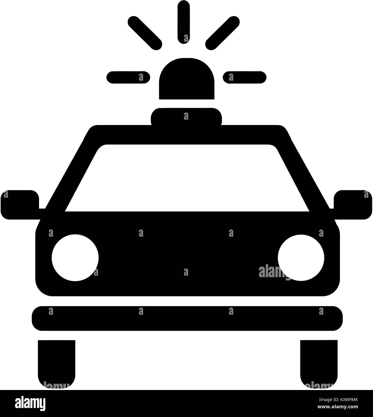 Police car icon Black and White Stock Photos & Images - Alamy