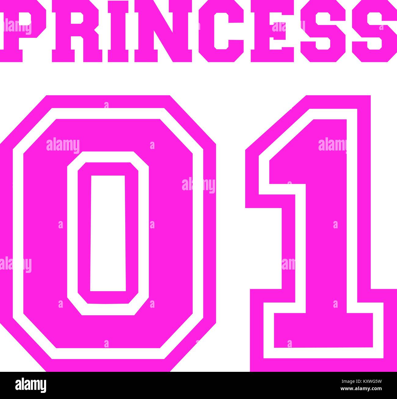 Princess number one in pink and white Stock Photo - Alamy