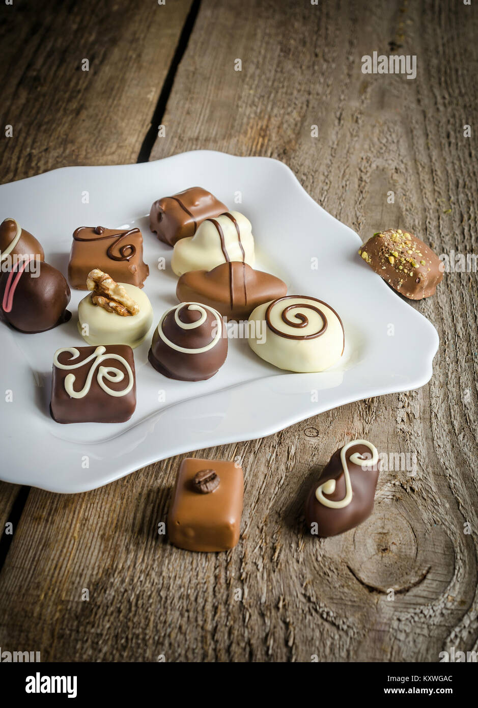 Luxury chocolate candies Stock Photo - Alamy