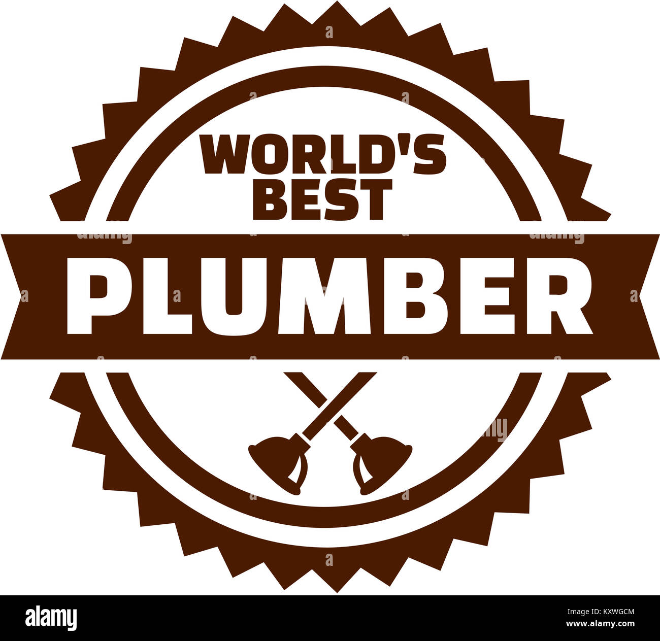 World's best Plumber emblem Stock Photo - Alamy
