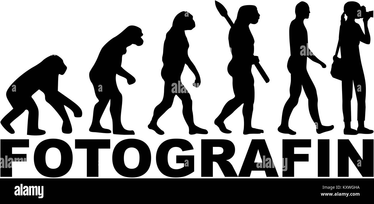 Female Photographer evolution with german job title Stock Photo - Alamy