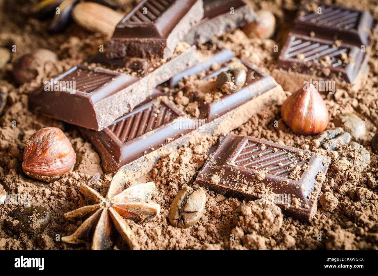 Chocolate still life Stock Photo - Alamy