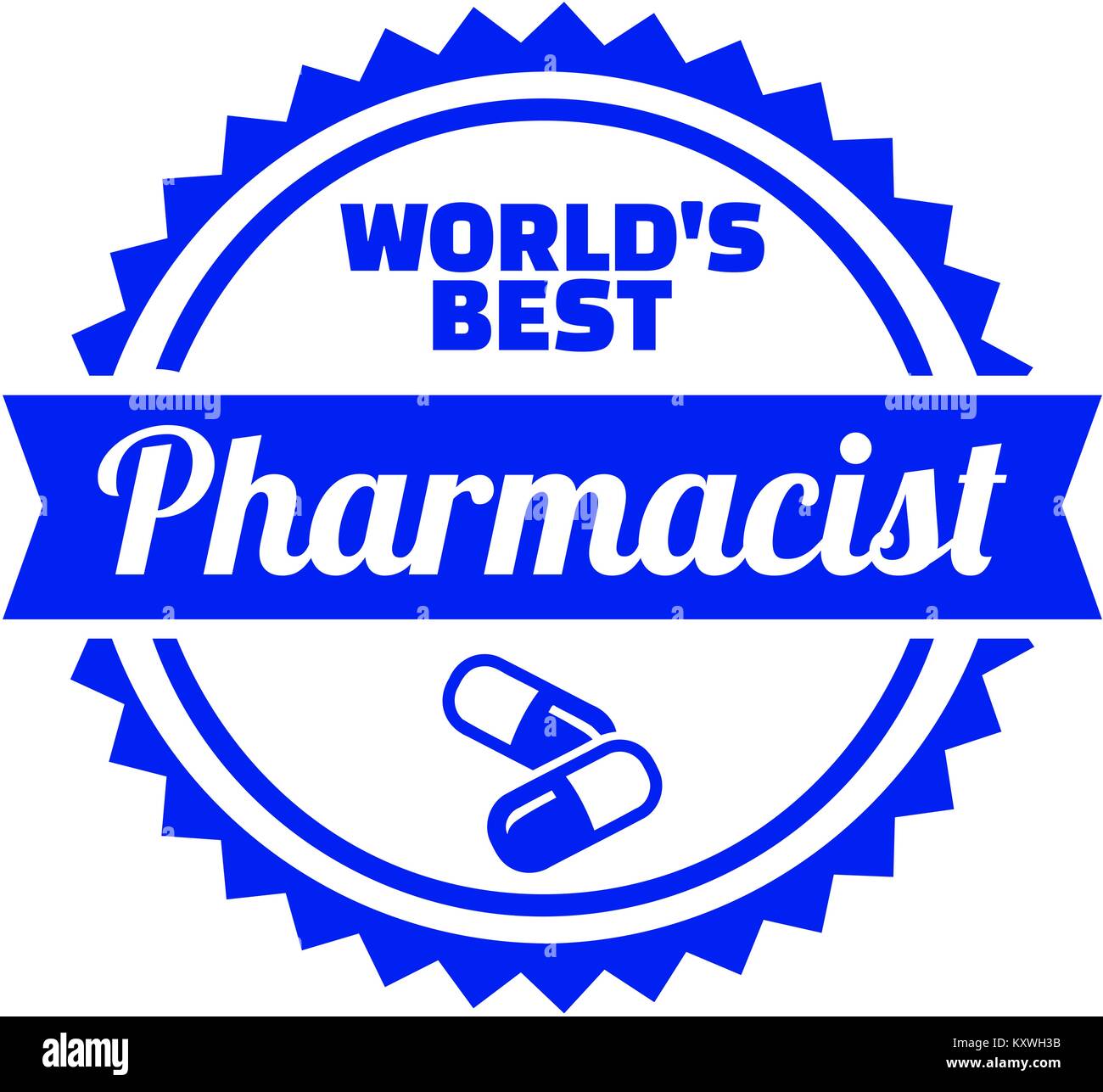 Emblem for worlds best pharmacist Stock Photo - Alamy