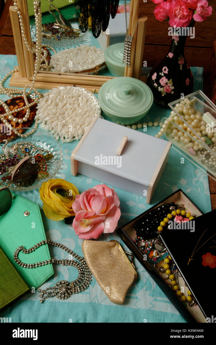 A selection of 1950's domestic and personal items Stock Photo - Alamy