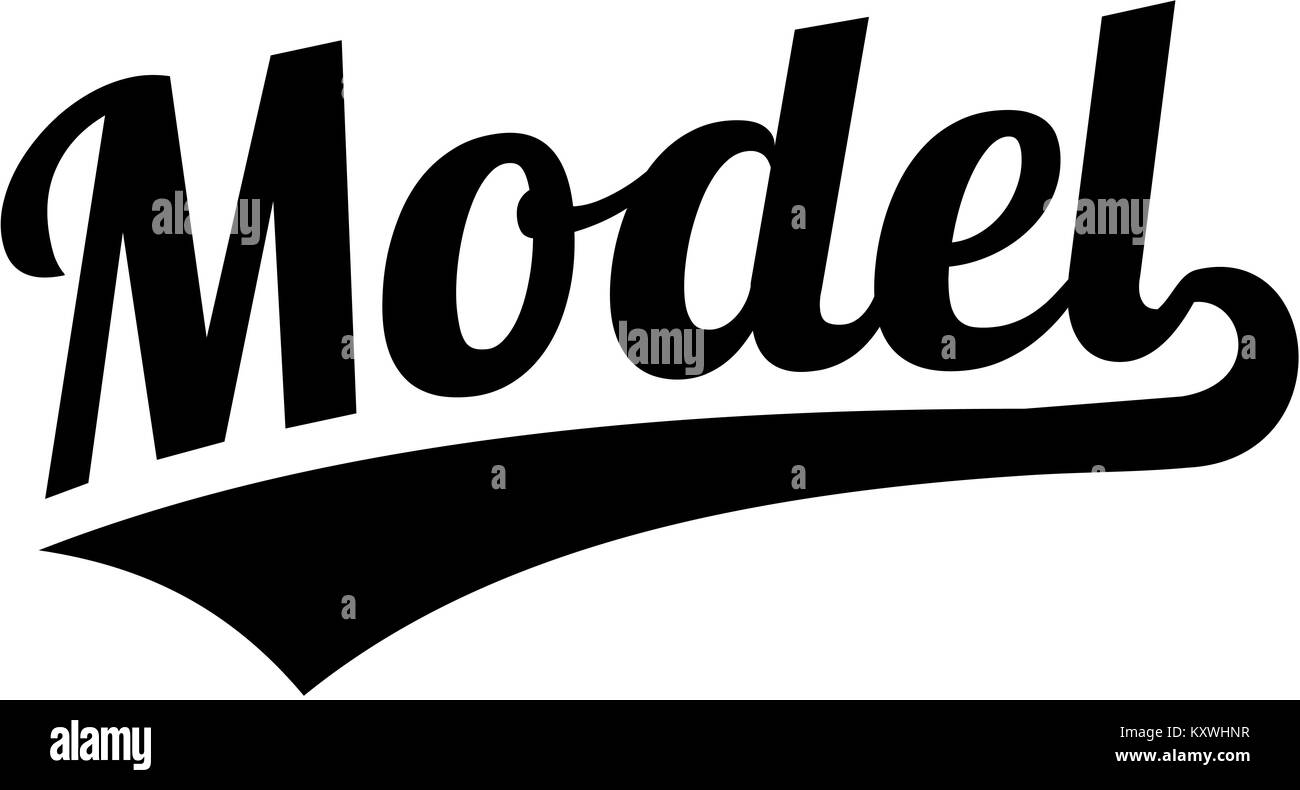 Model word in retro style Stock Photo - Alamy