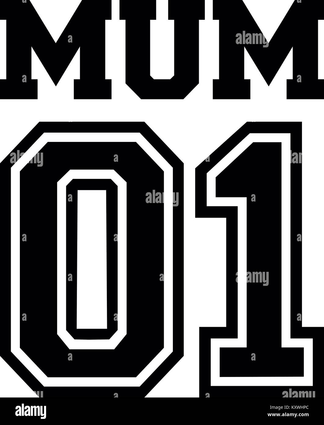 Mum number one in black and white Stock Photo - Alamy