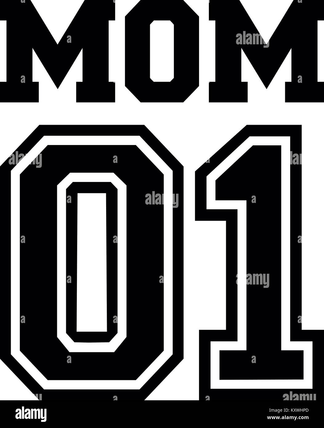 Mom number one in black and white Stock Photo - Alamy
