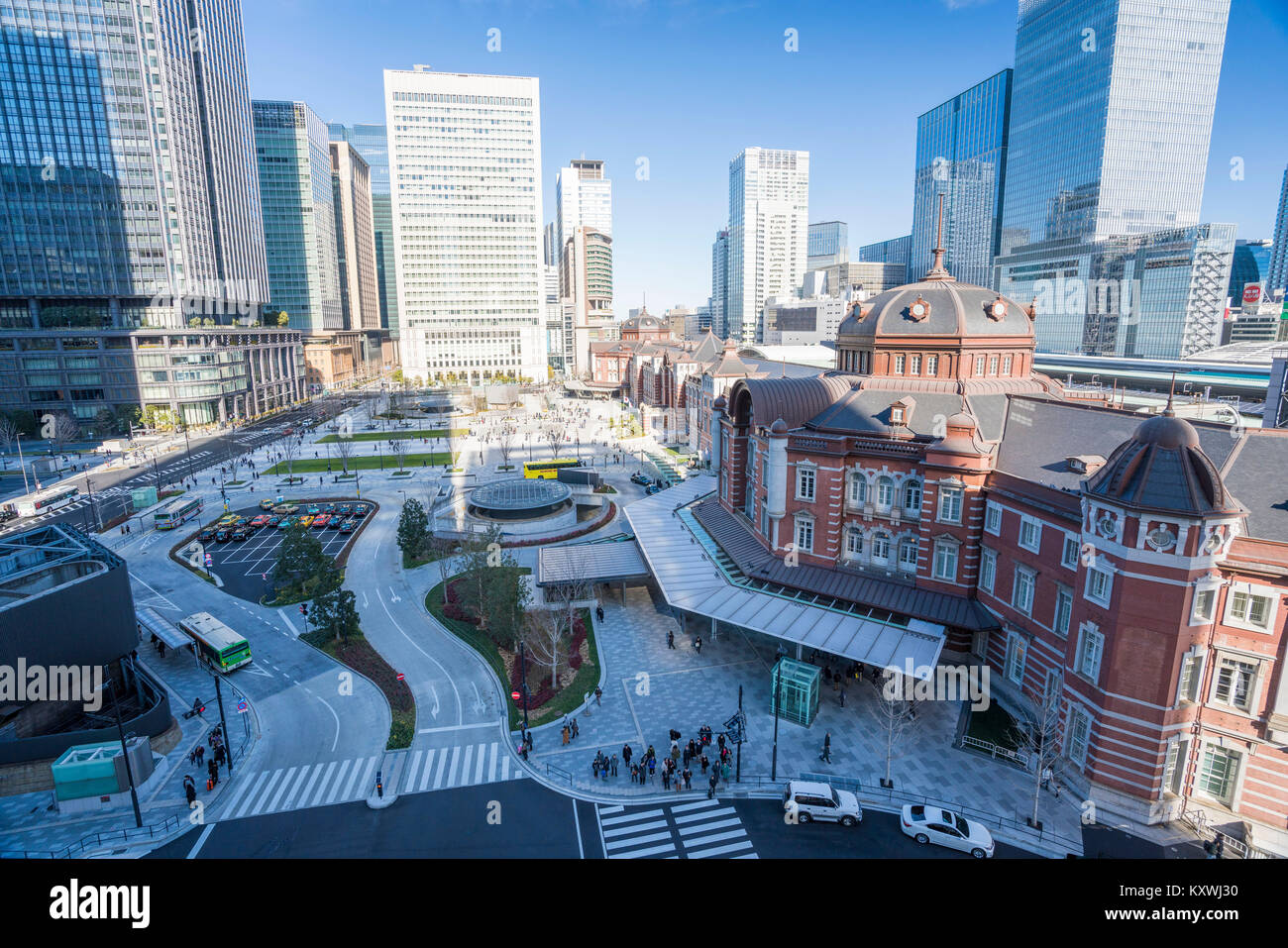 Exterior of Tokyo Station Marunouchi entrance, Chiyoda-Ku, Tokyo, Japan ...