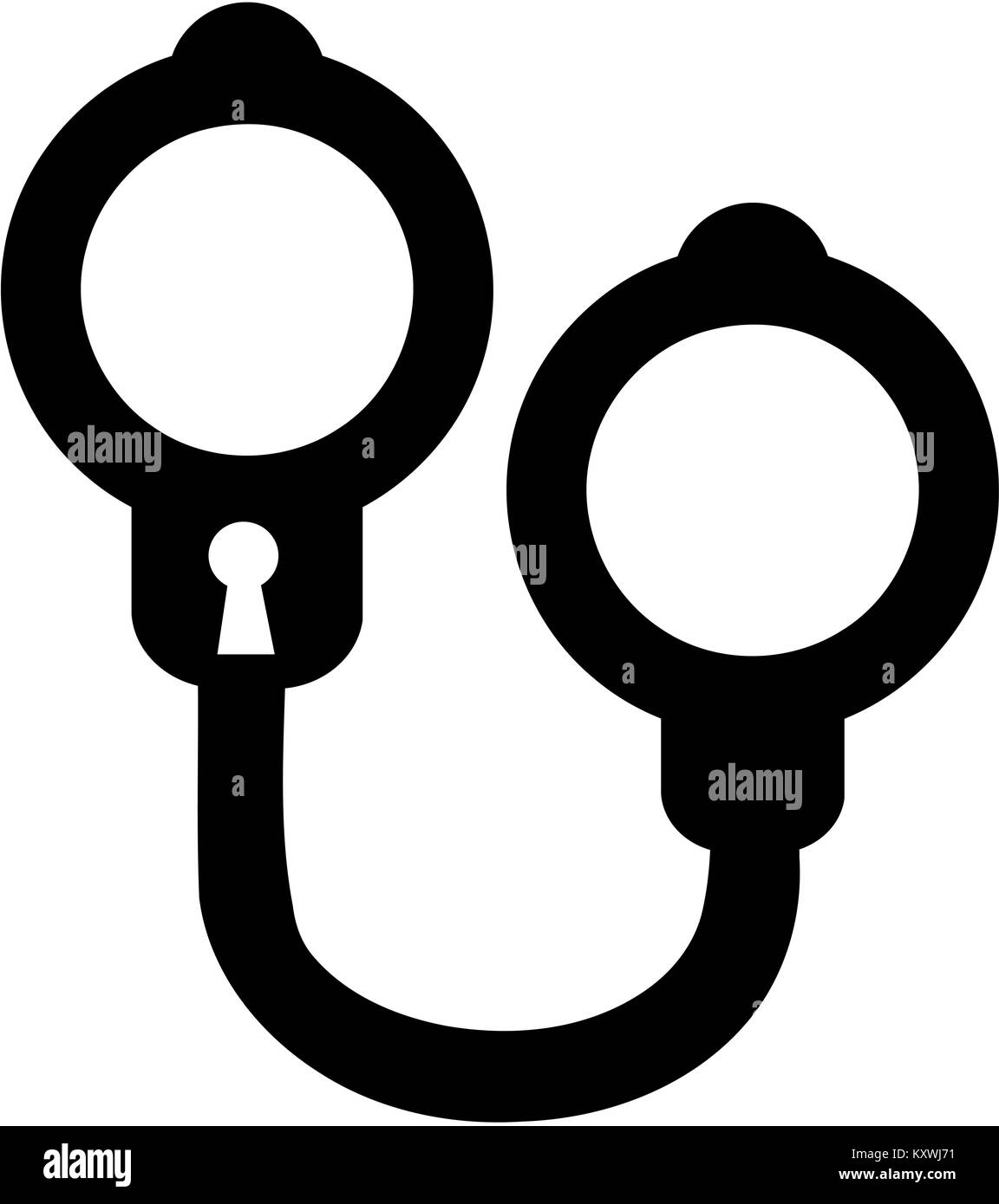 Handcuff symbol hi-res stock photography and images - Alamy