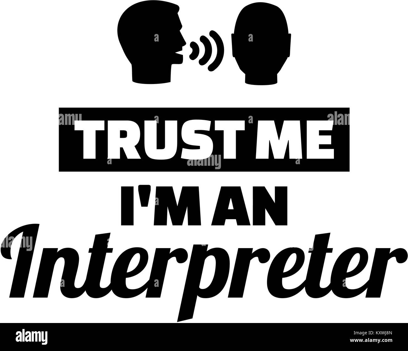 Translator interpreter vector icon hi-res stock photography and images ...