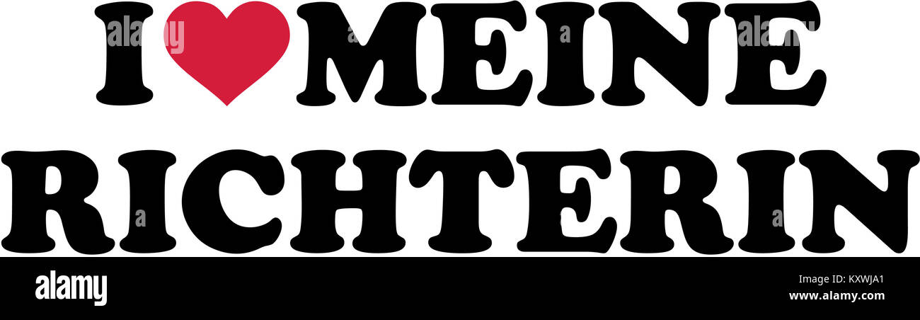 I love my female judge german Stock Photo - Alamy