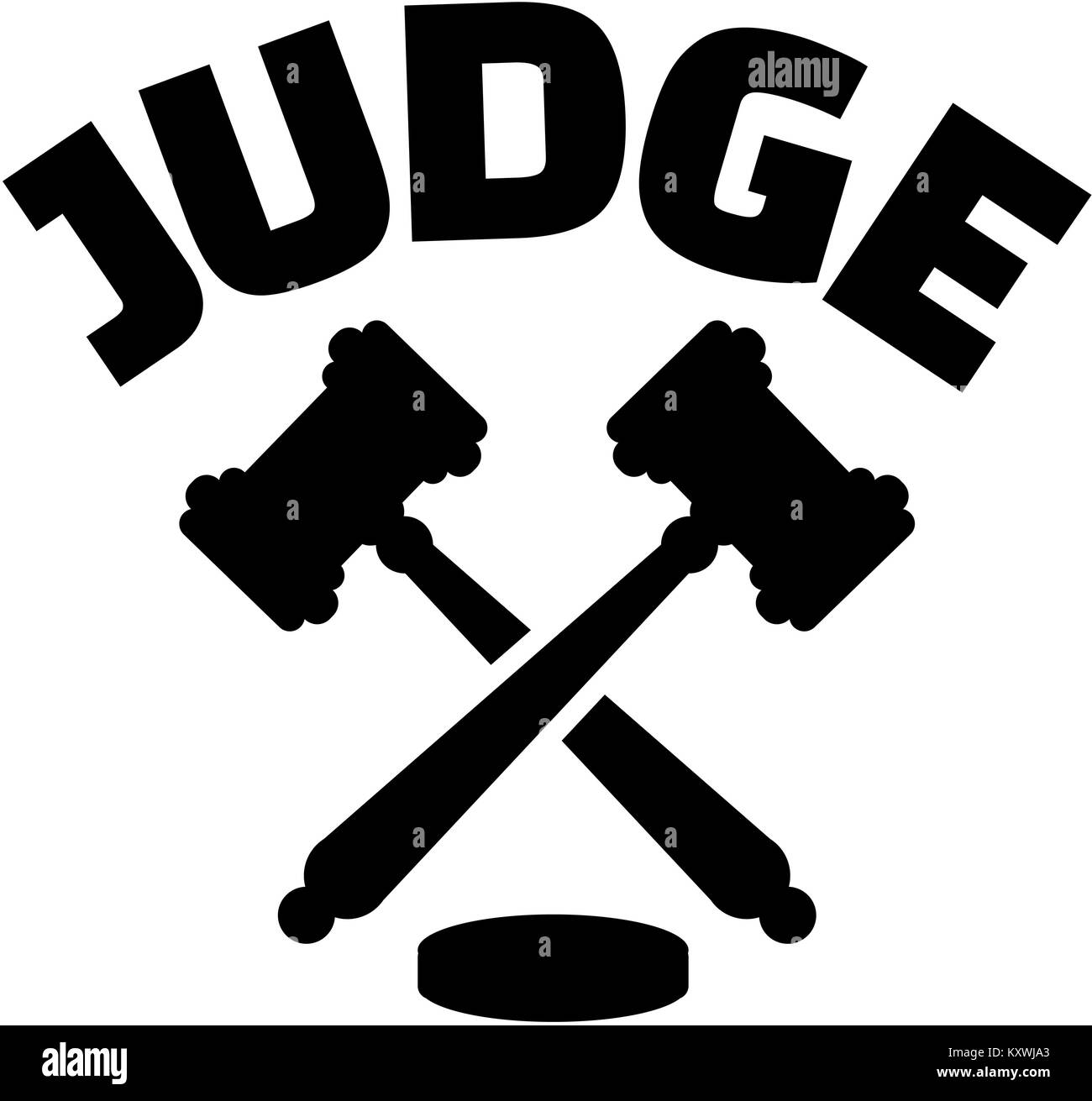 Judge with crossed gavels Stock Photo - Alamy