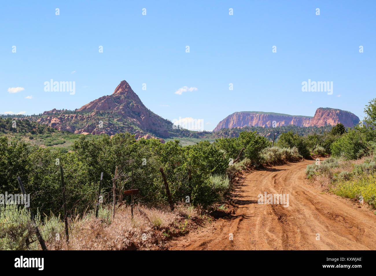 A scene from the Kolob Terrace Road on the west side of Zion National ...