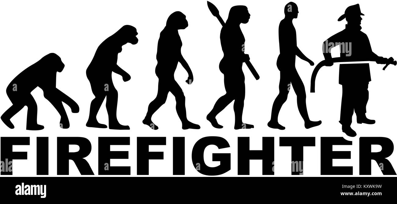 Firefighter evolution Stock Photo - Alamy