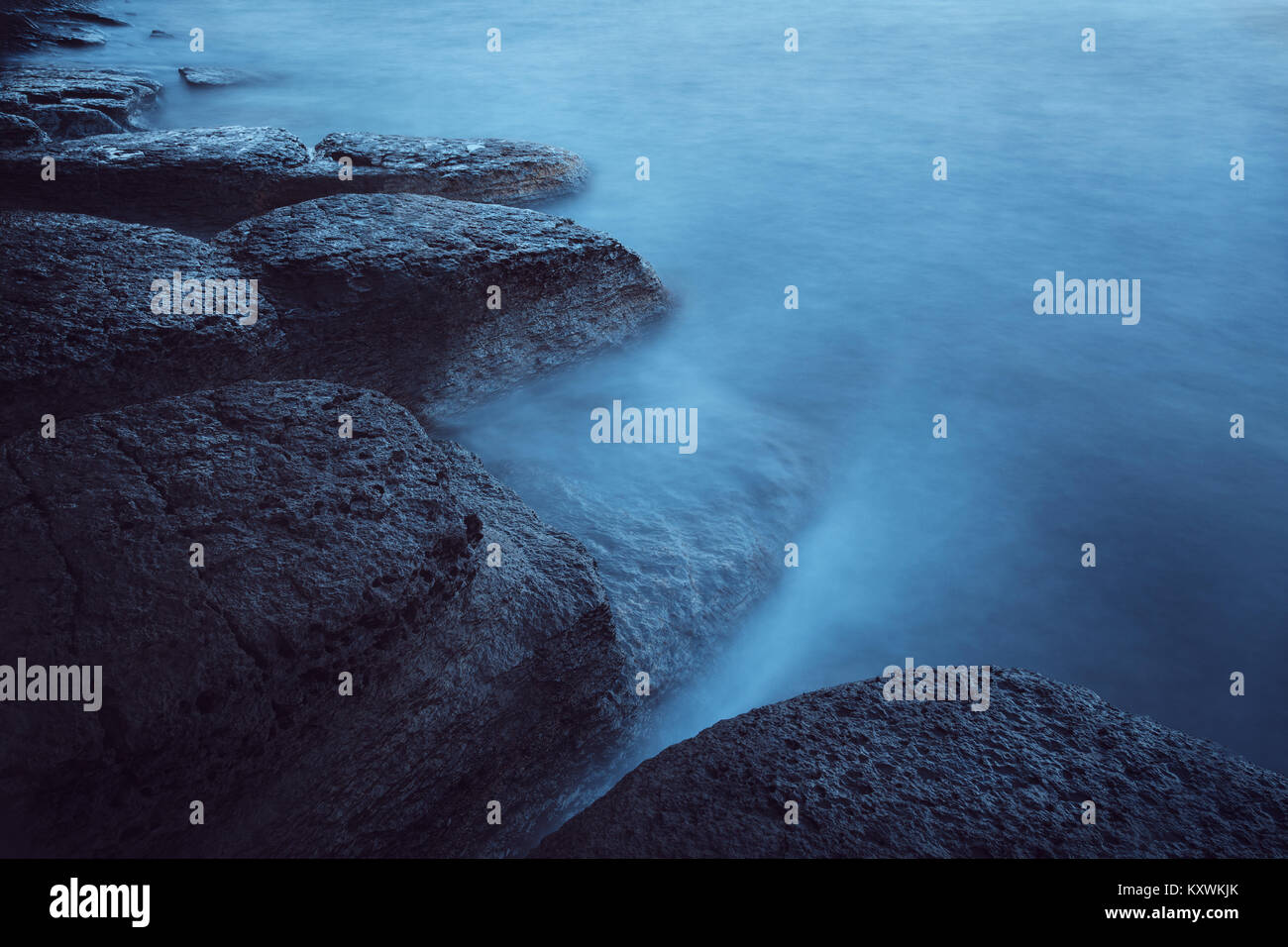 Dark sea landscape Stock Photo - Alamy
