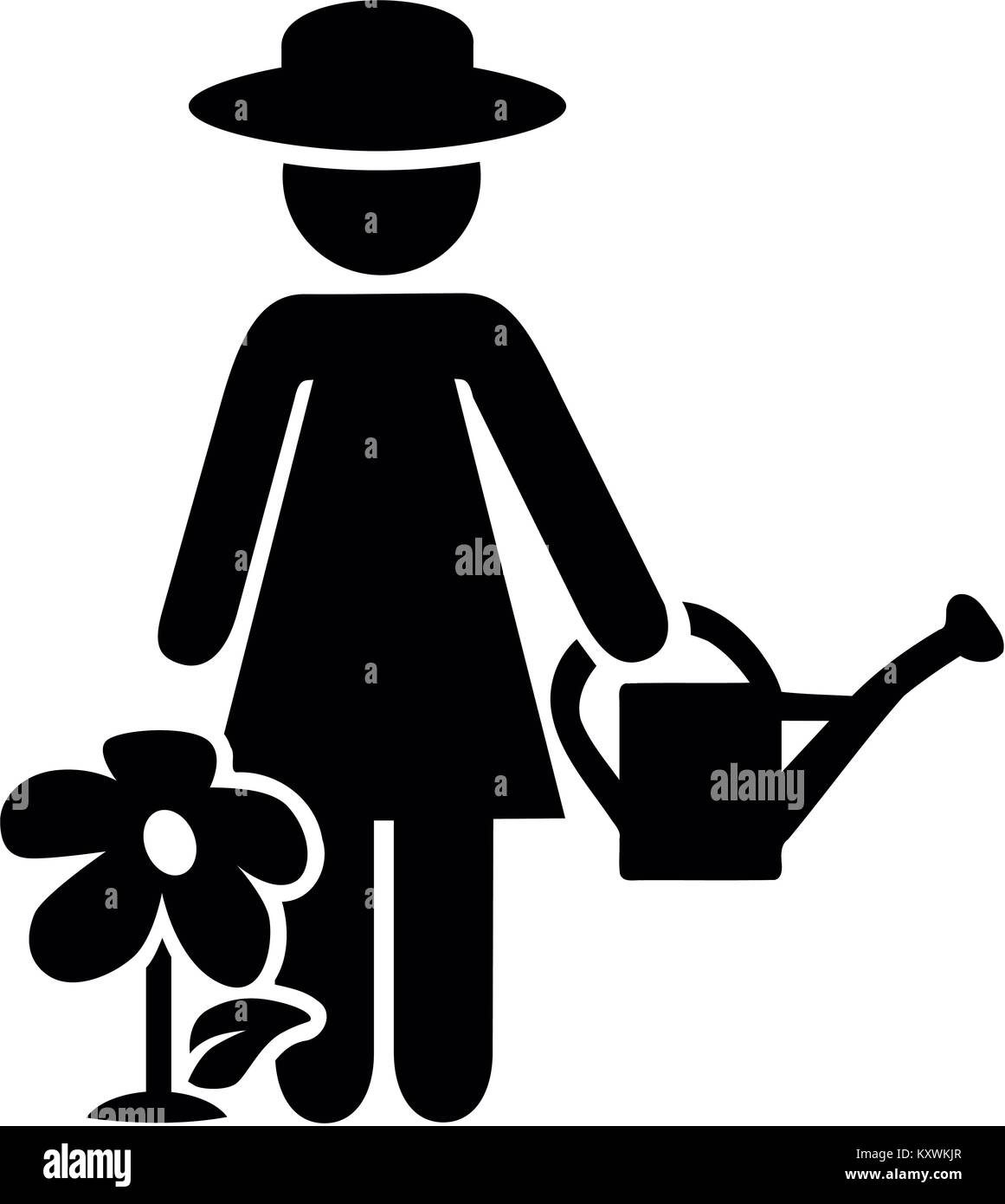 Watering can isolated vector Cut Out Stock Images & Pictures - Alamy