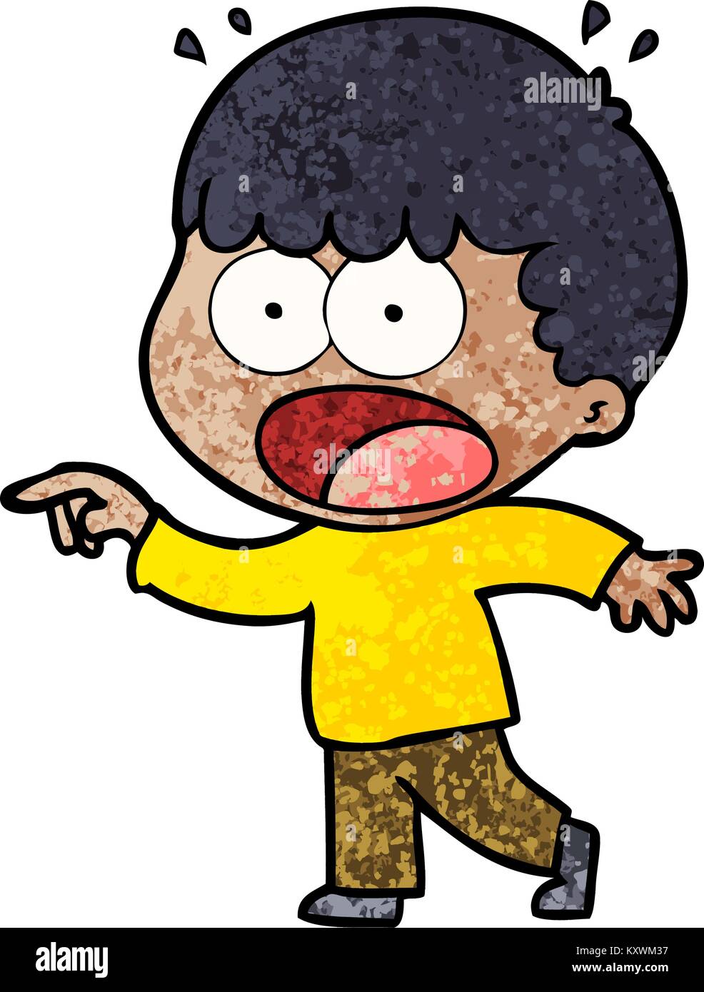 cartoon shocked man pointing Stock Vector Image & Art - Alamy