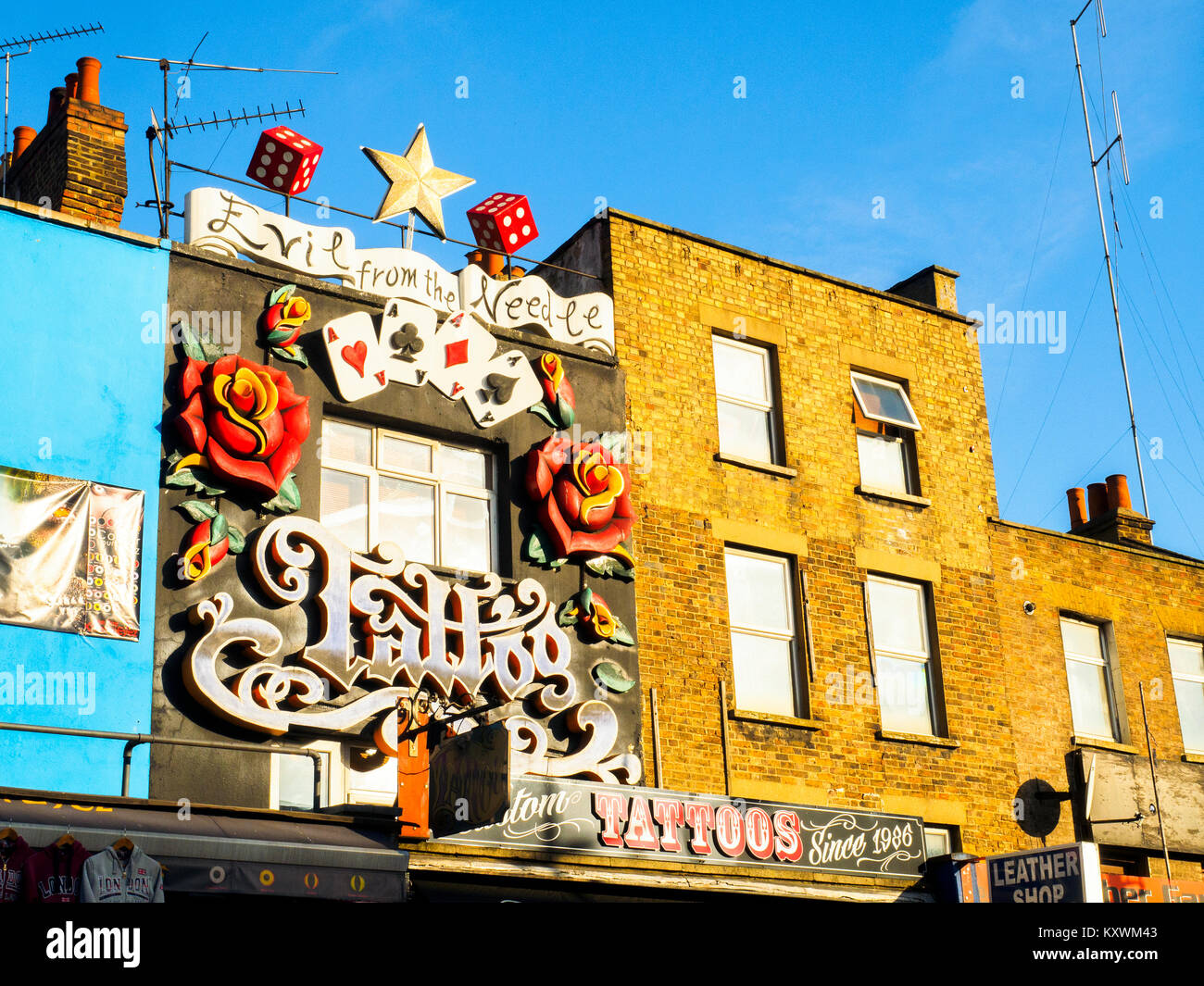 Decorated shop front in Camden Town - London, England Stock Photo - Alamy