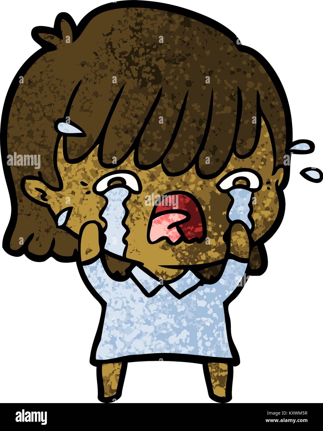 cartoon girl crying Stock Vector Image & Art - Alamy