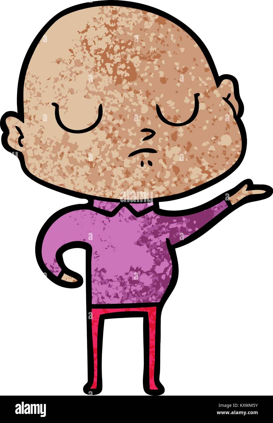 cartoon bald man Stock Vector Image & Art - Alamy