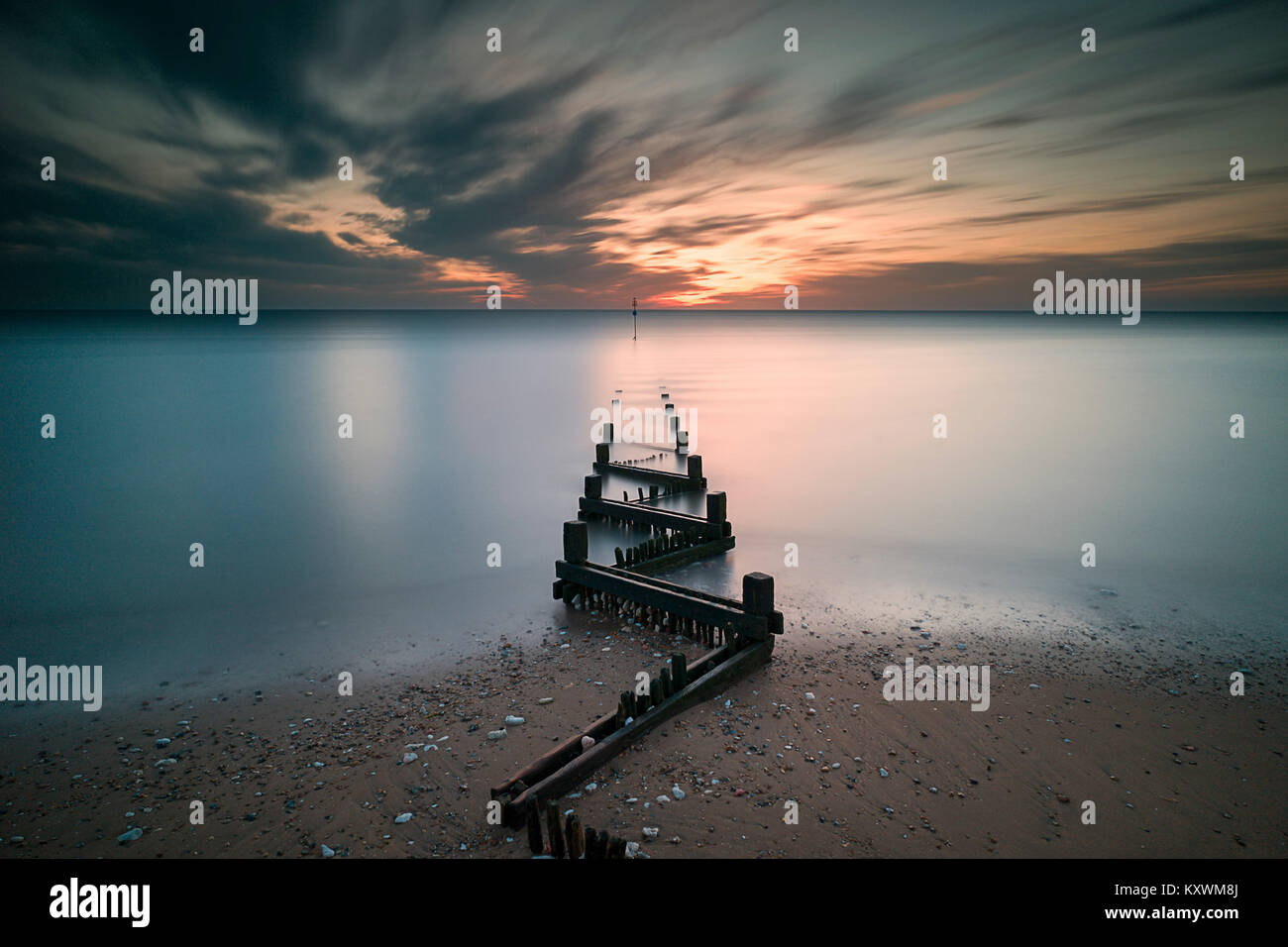 Hunstanton beach sunset hi-res stock photography and images - Alamy