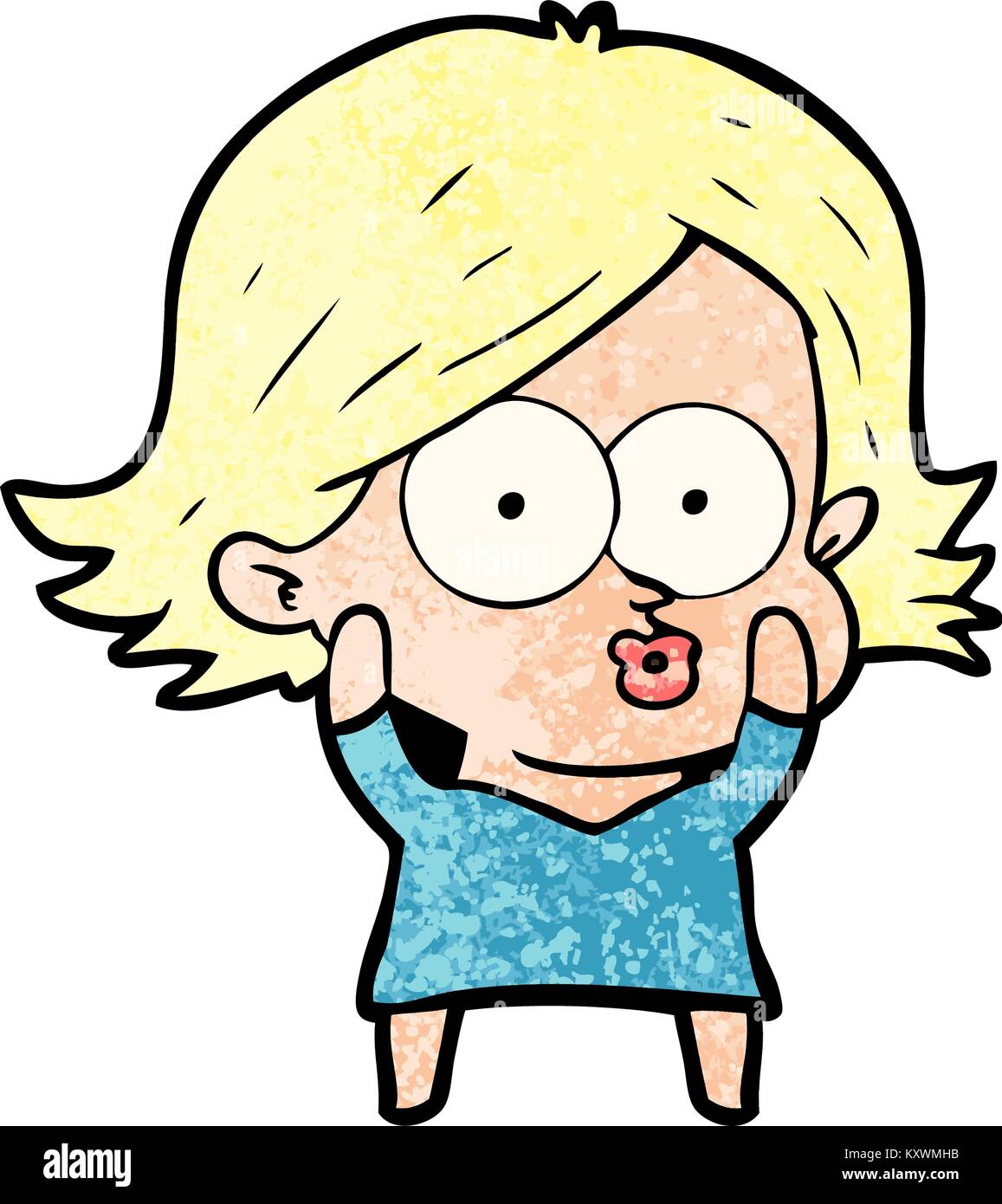 cartoon girl pouting Stock Vector Image & Art - Alamy