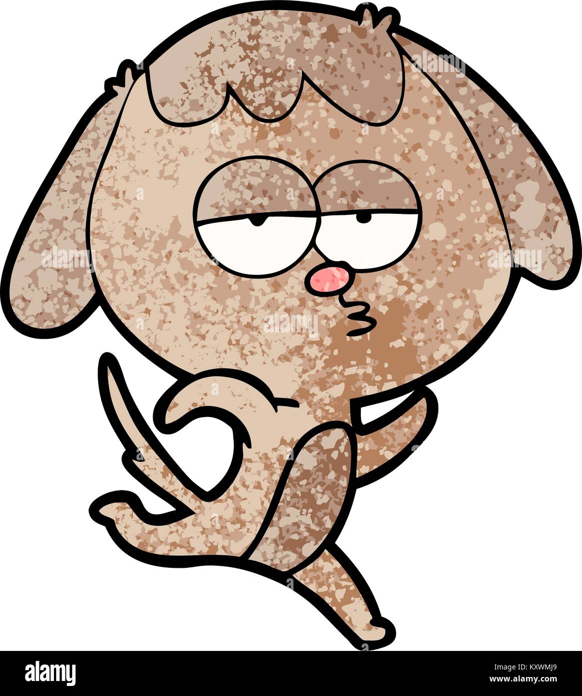 cartoon bored dog running Stock Vector Image & Art - Alamy