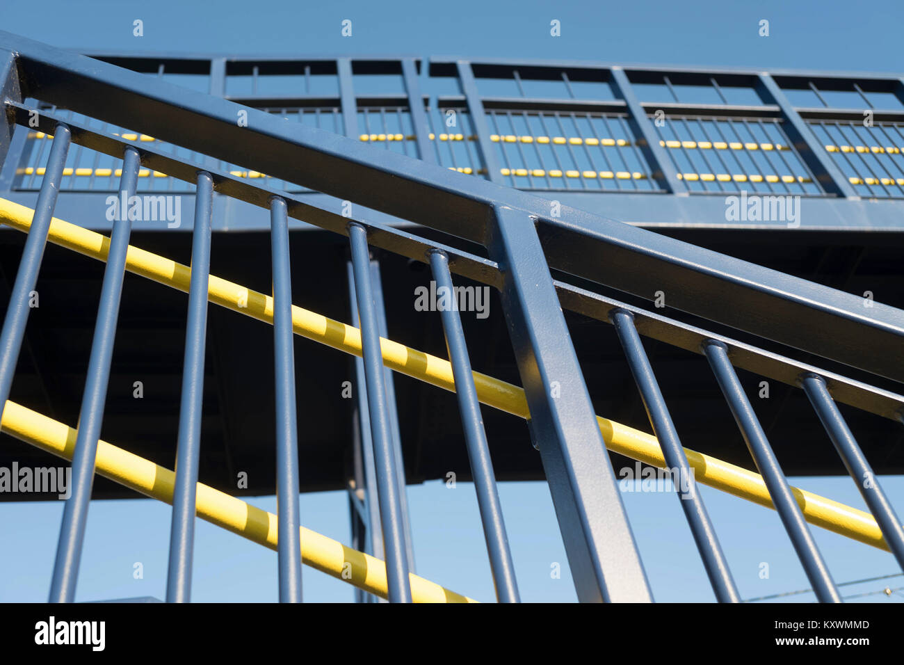 Blue steel railings hi-res stock photography and images - Alamy