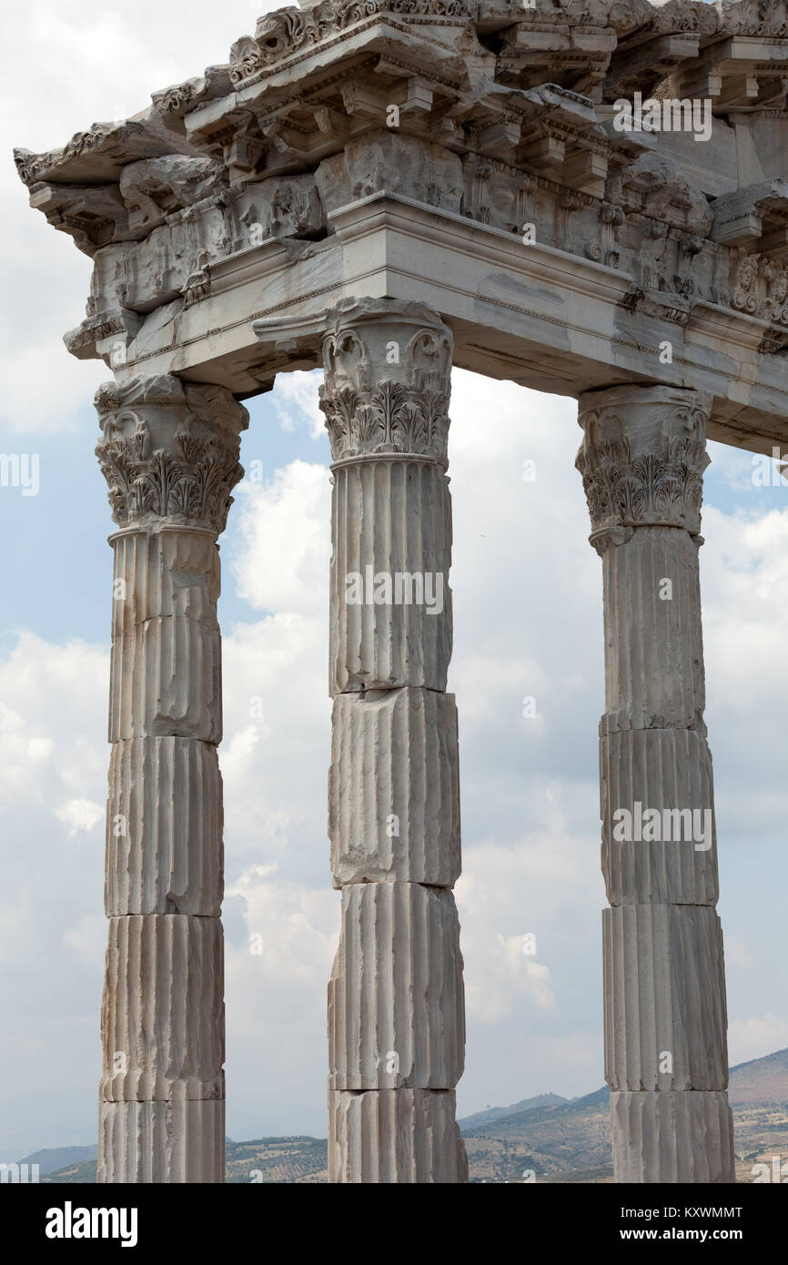 Temple of Trajan at Acropolis of Pergamon Stock Photo - Alamy