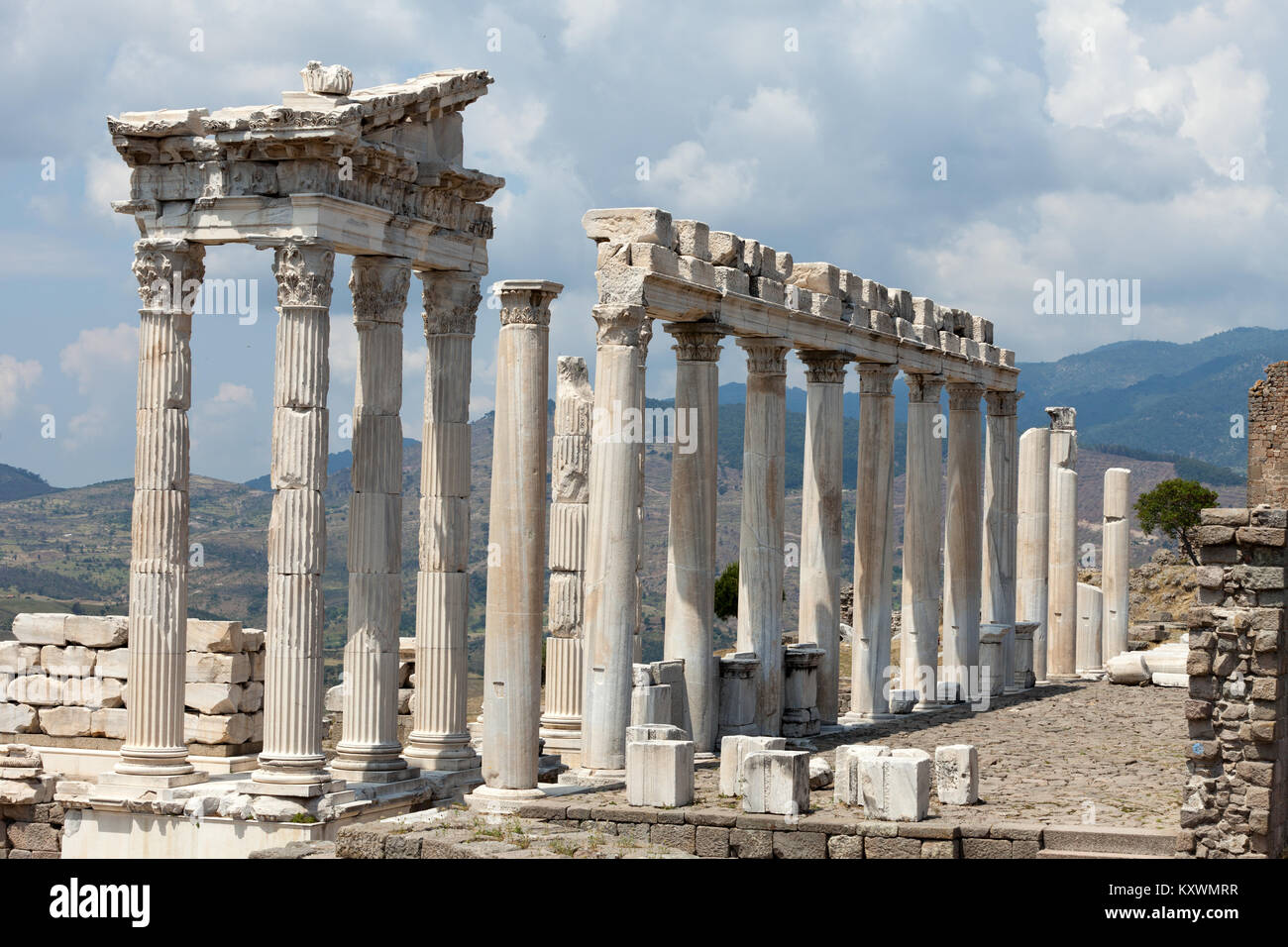 Temple of Trajan at Acropolis of Pergamon Stock Photo - Alamy