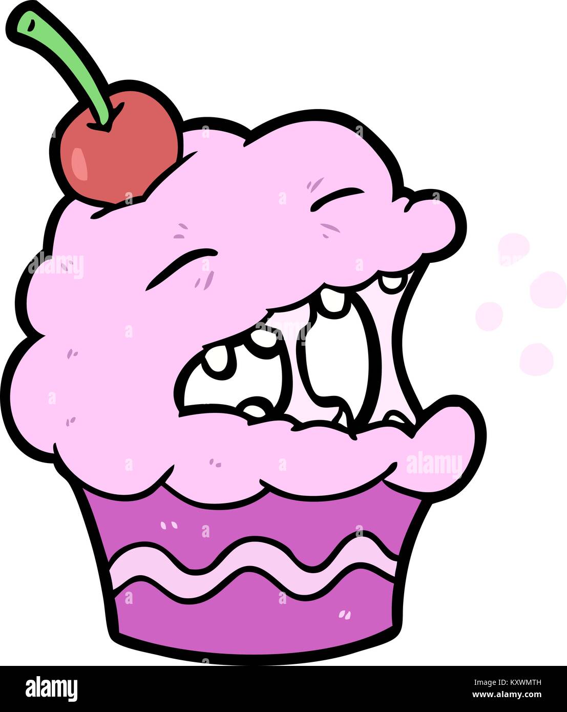 funny cartoon cupcake Stock Vector Image & Art - Alamy